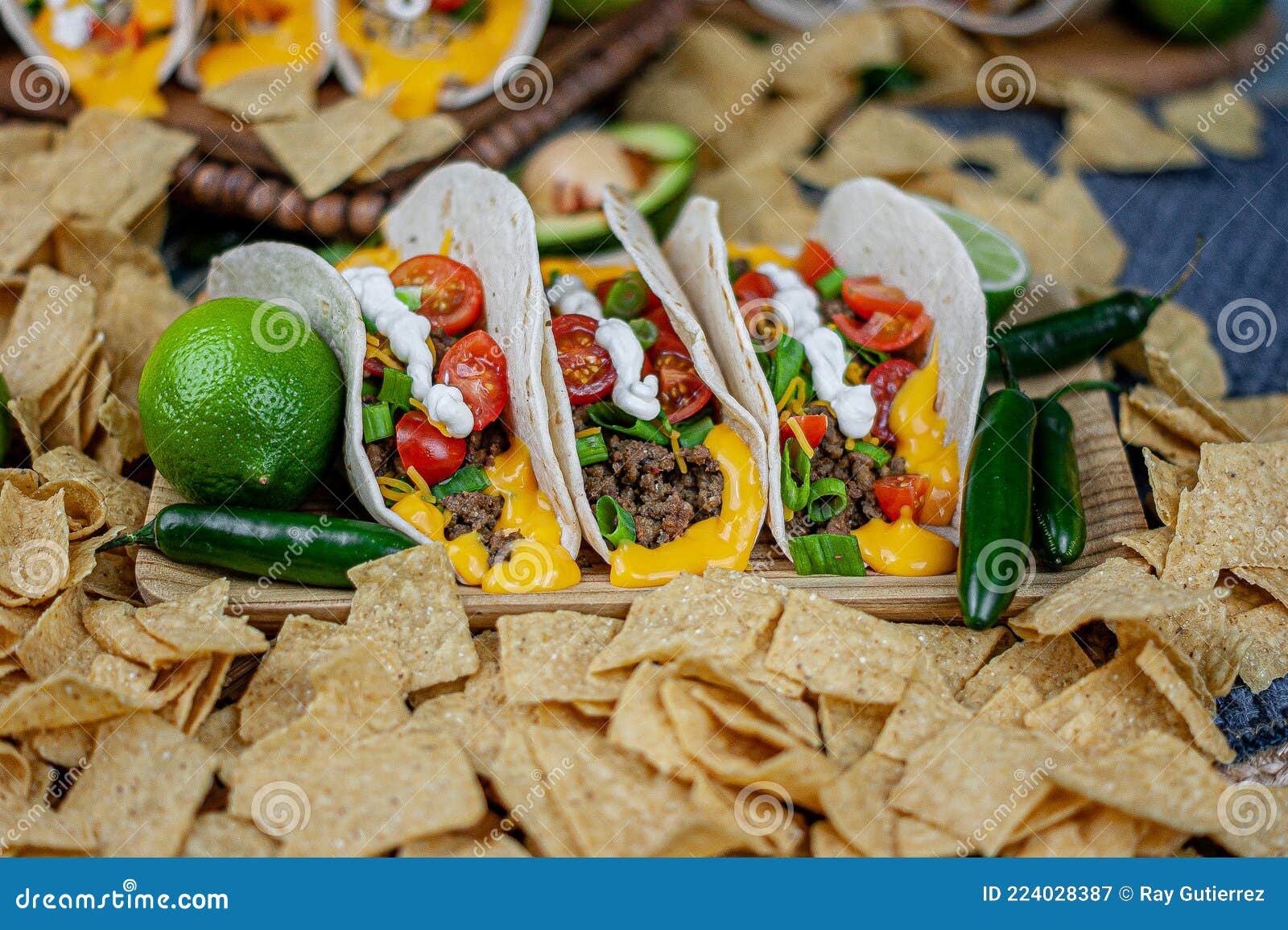 Mexican Tacos AUTHENTIC MEXICAN Food Stock Image - Image of meat ...