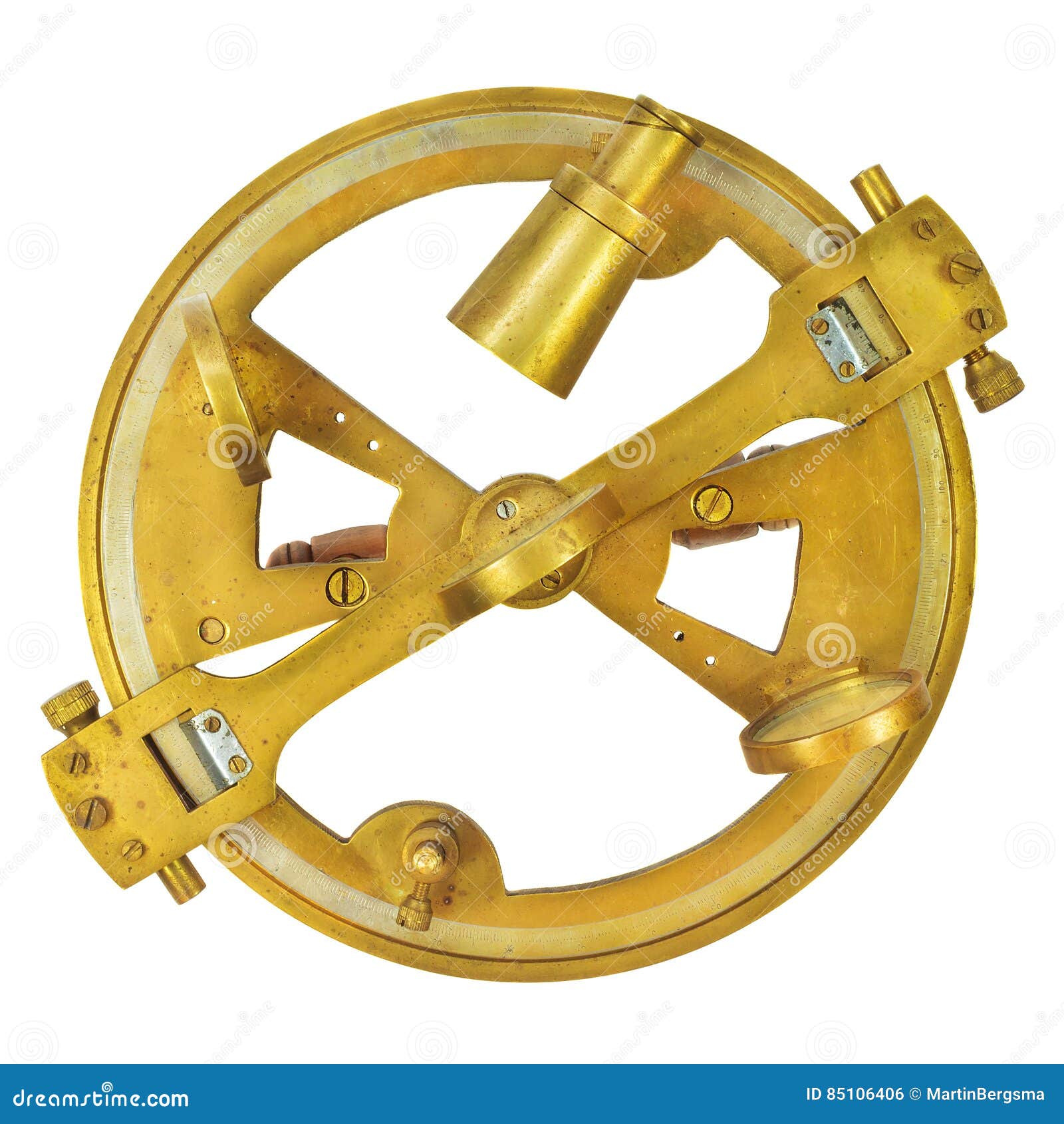 Authentic Nautical Astrolabe Isolated on White Stock Photo - Image of ...