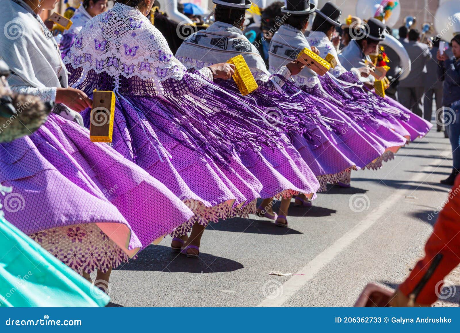 Peruvian dance stock image. Image of bolivia, authentic - 206362733
