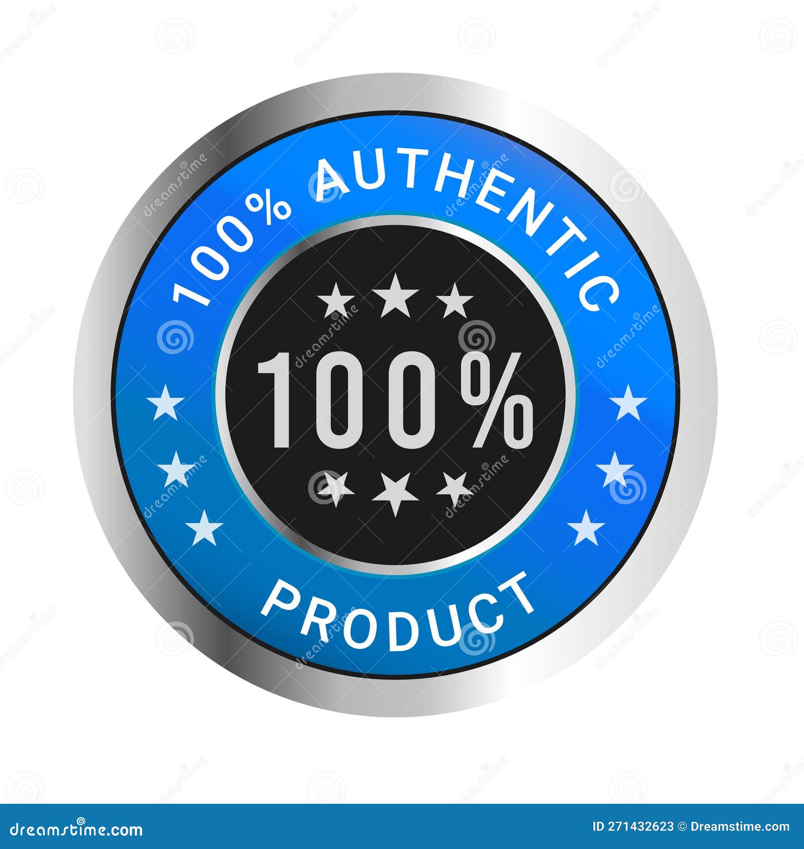 Authentic Product Label, 100 Percent Authentic Product Vector Logo ...