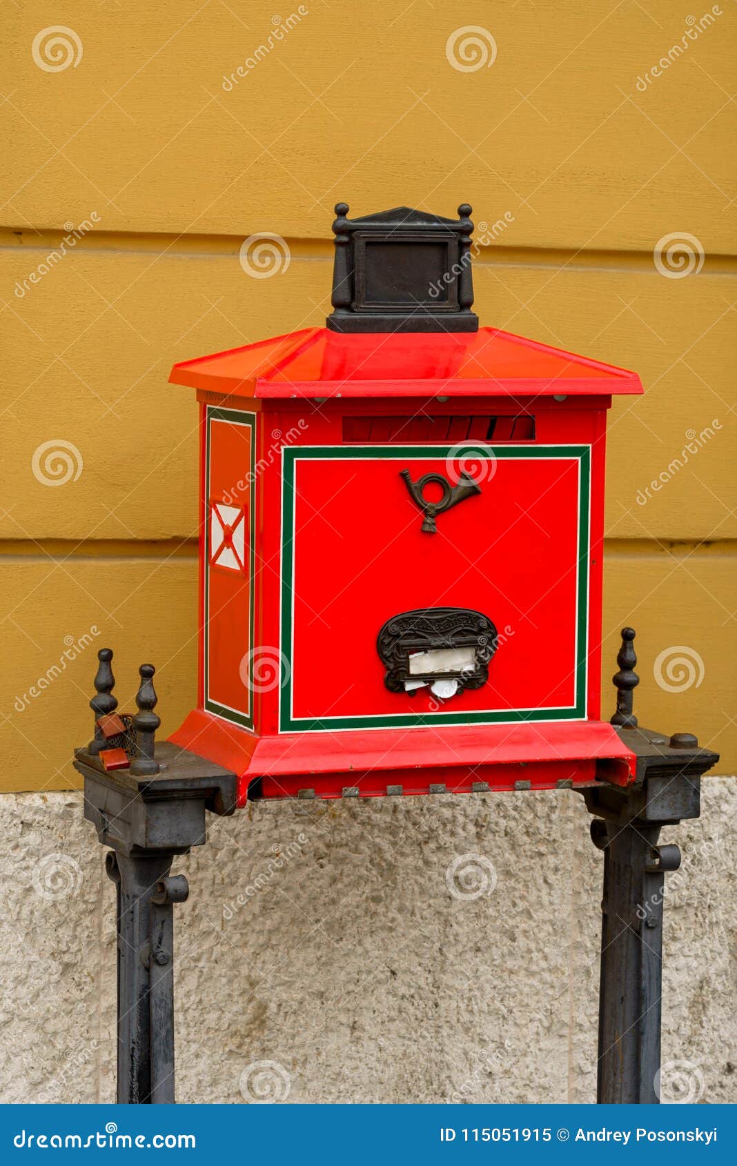 Authentic Red Letter Box in Editorial Image - Image of editorial ...