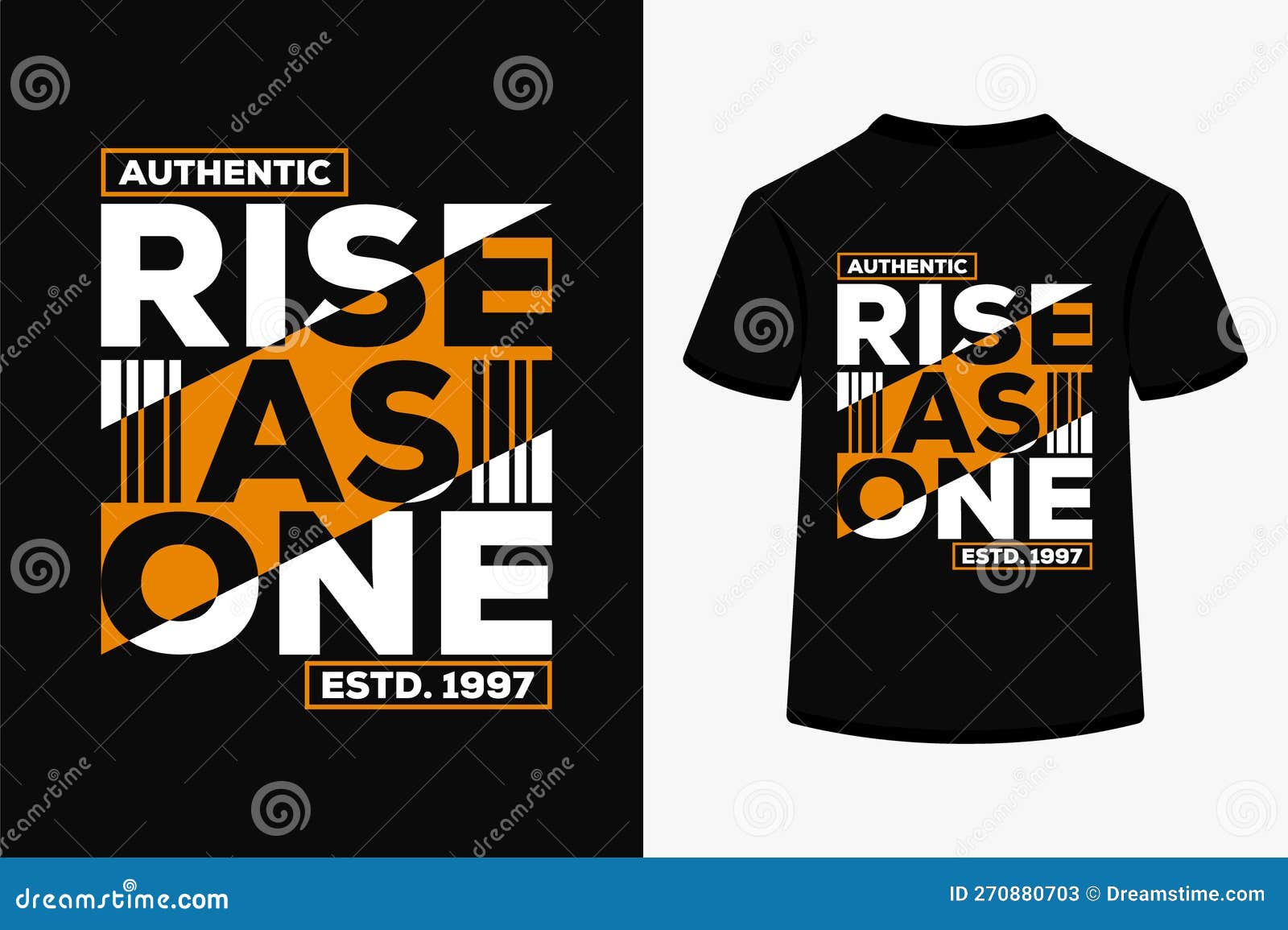 Authentic Rise As One Typography T-shirt Design. Stock Vector ...