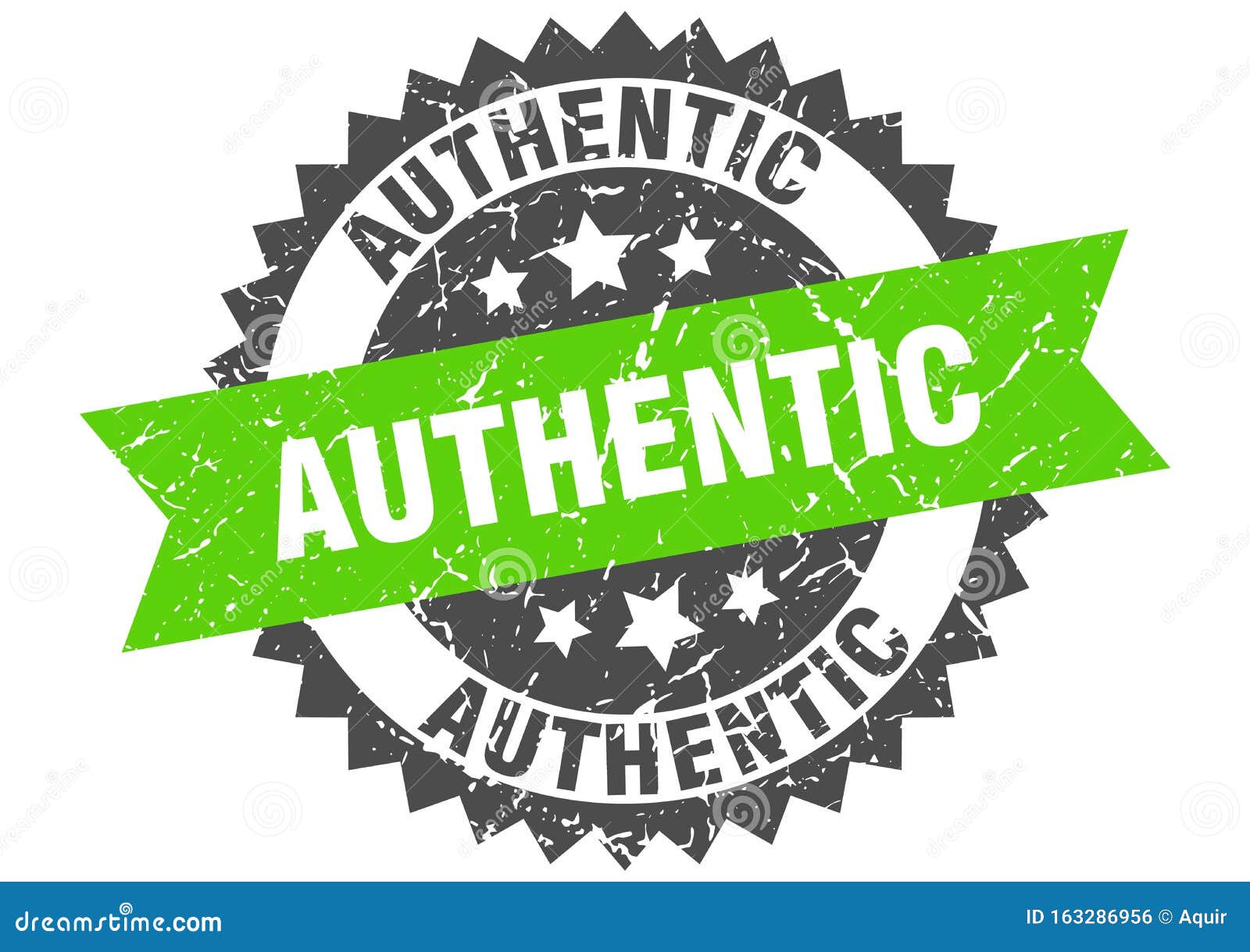 Authentic Round Grunge Stamp. Authentic Stock Vector - Illustration of ...