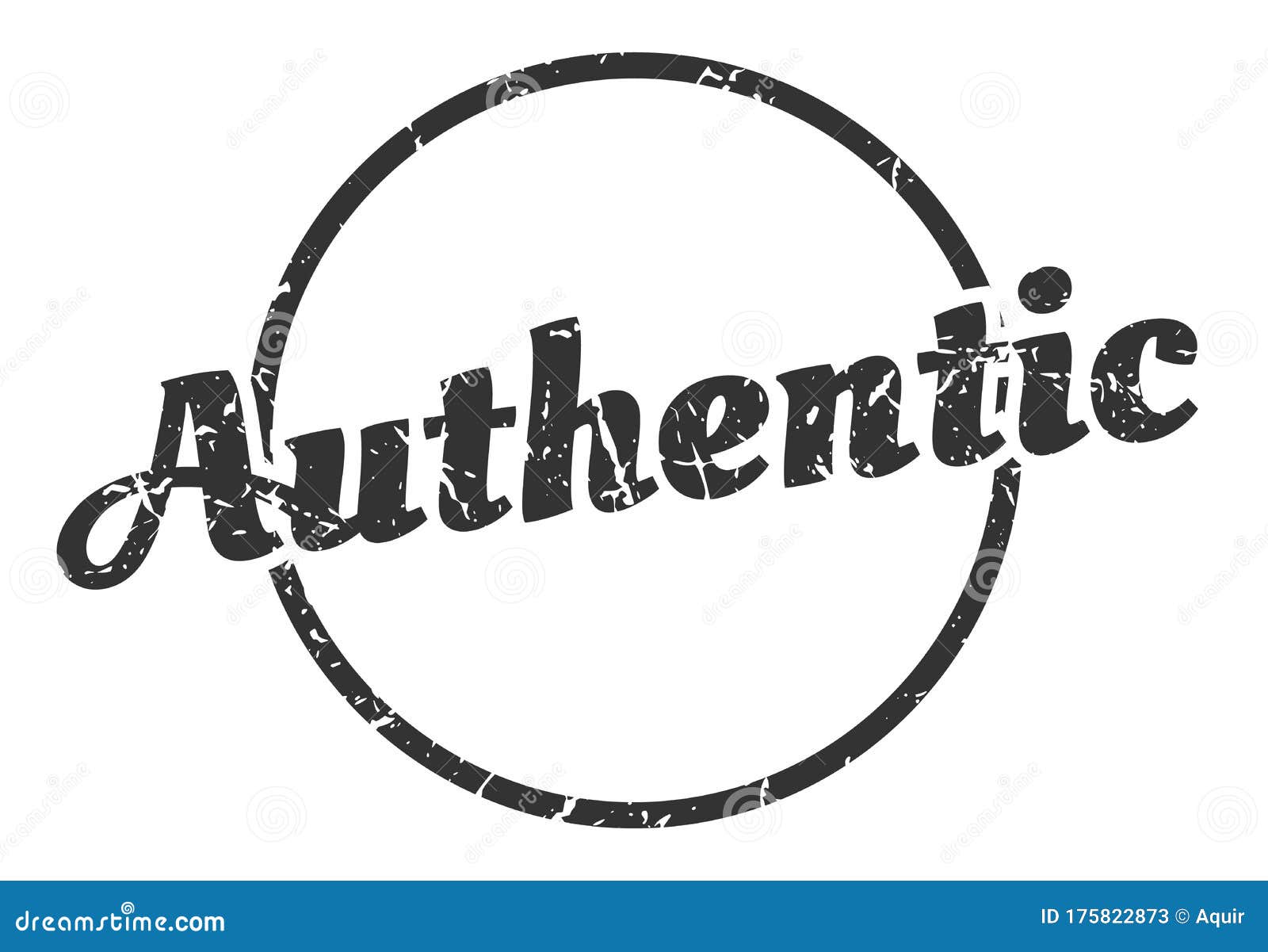 Authentic Sign. Authentic Round Vintage Stamp Stock Vector ...