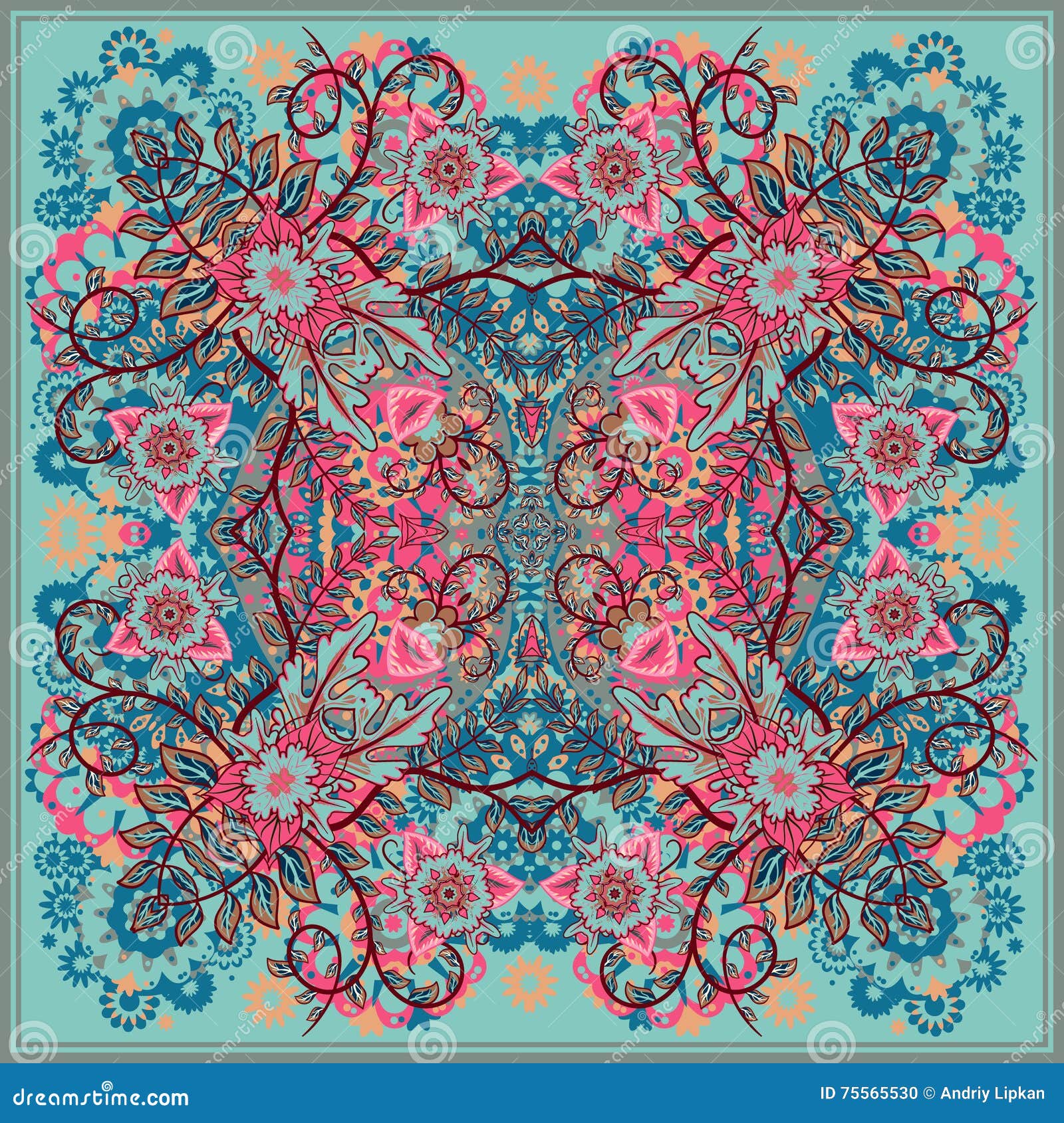 Silk Scarf Design Vector Stock Illustrations – 11,727 Silk Scarf Design ...