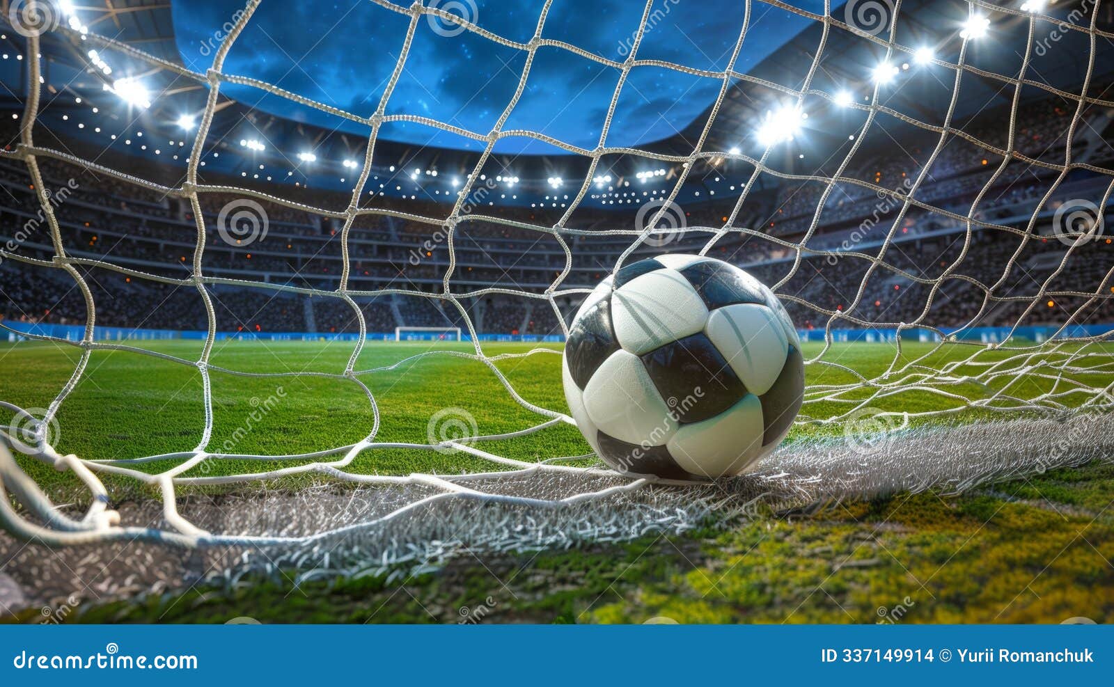 Authentic Soccer Goal Illustration with Precise Measurements in a ...