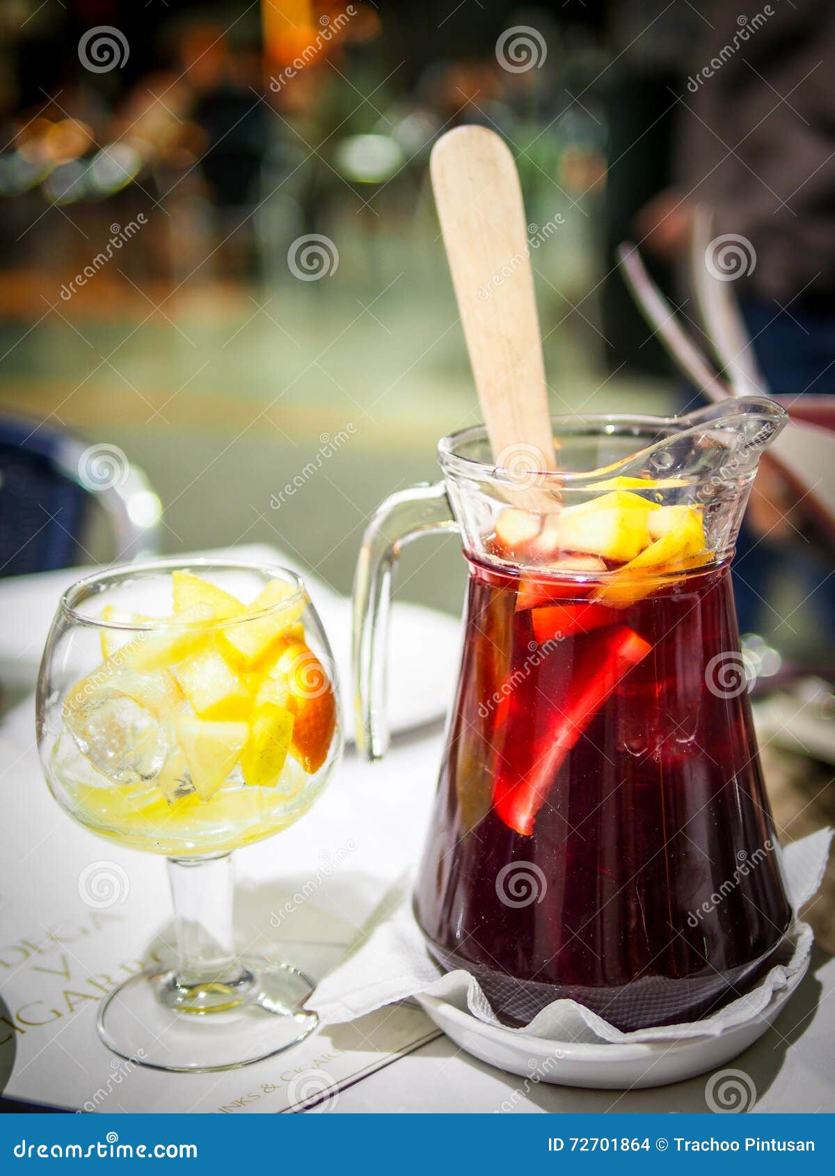 An Authentic Spanish Pitcher of Sangria Drink Stock Photo - Image of ...