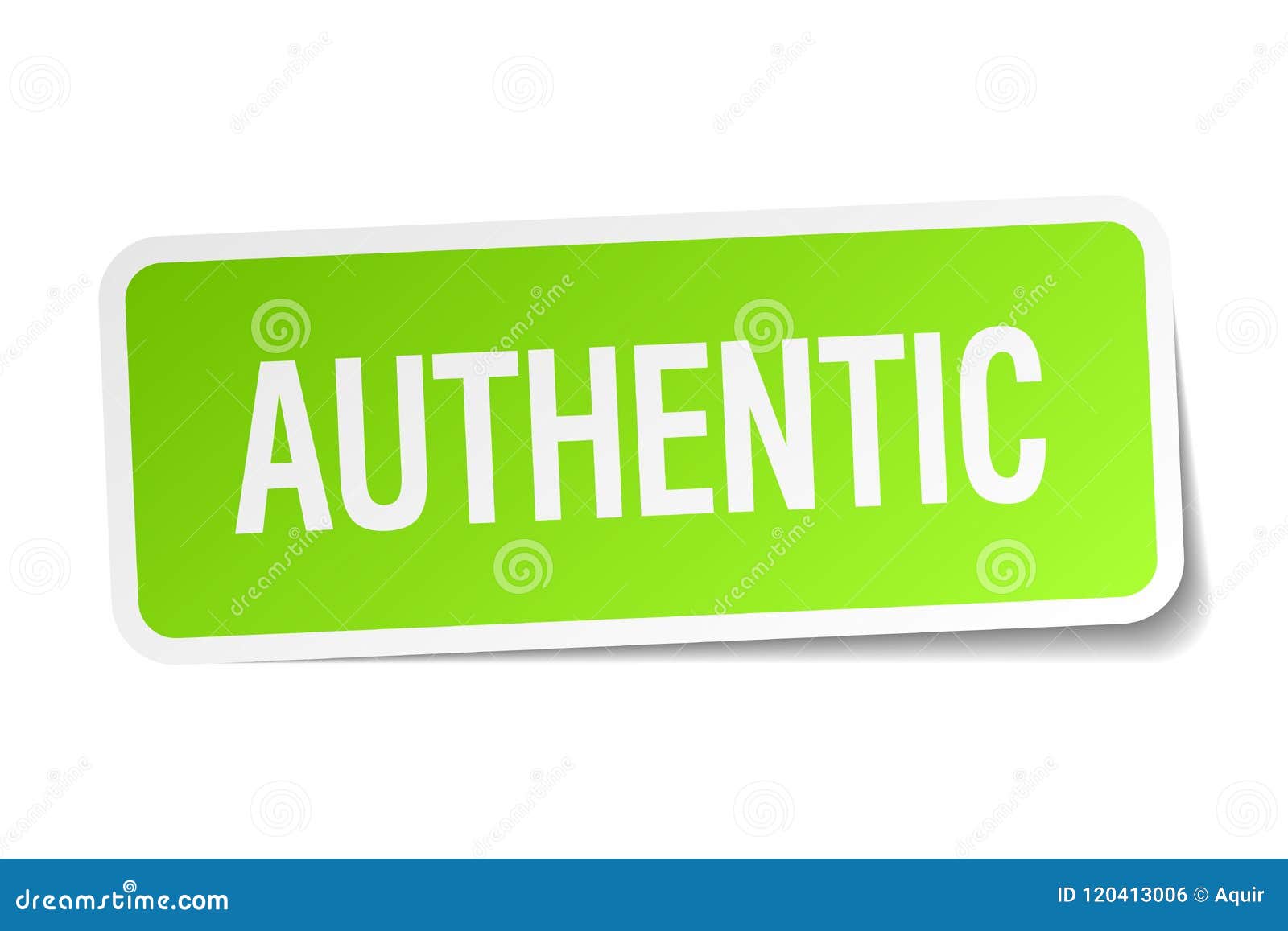 Authentic sticker stock vector. Illustration of label - 120413006