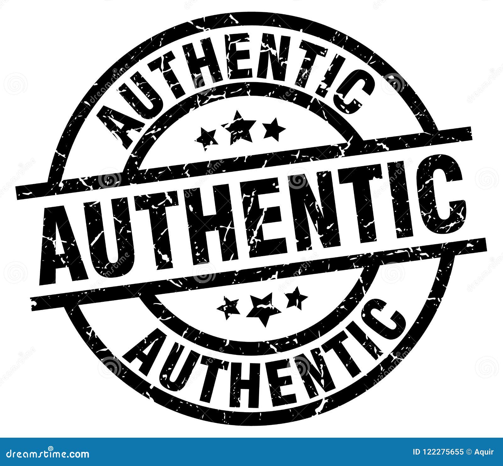 Authentic stamp stock vector. Illustration of seal, badge - 122275655