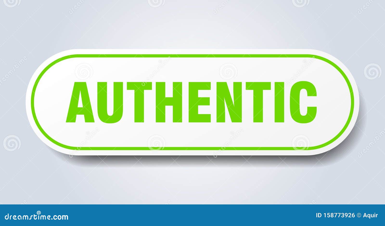 Authentic sticker. stock vector. Illustration of banner - 158773926