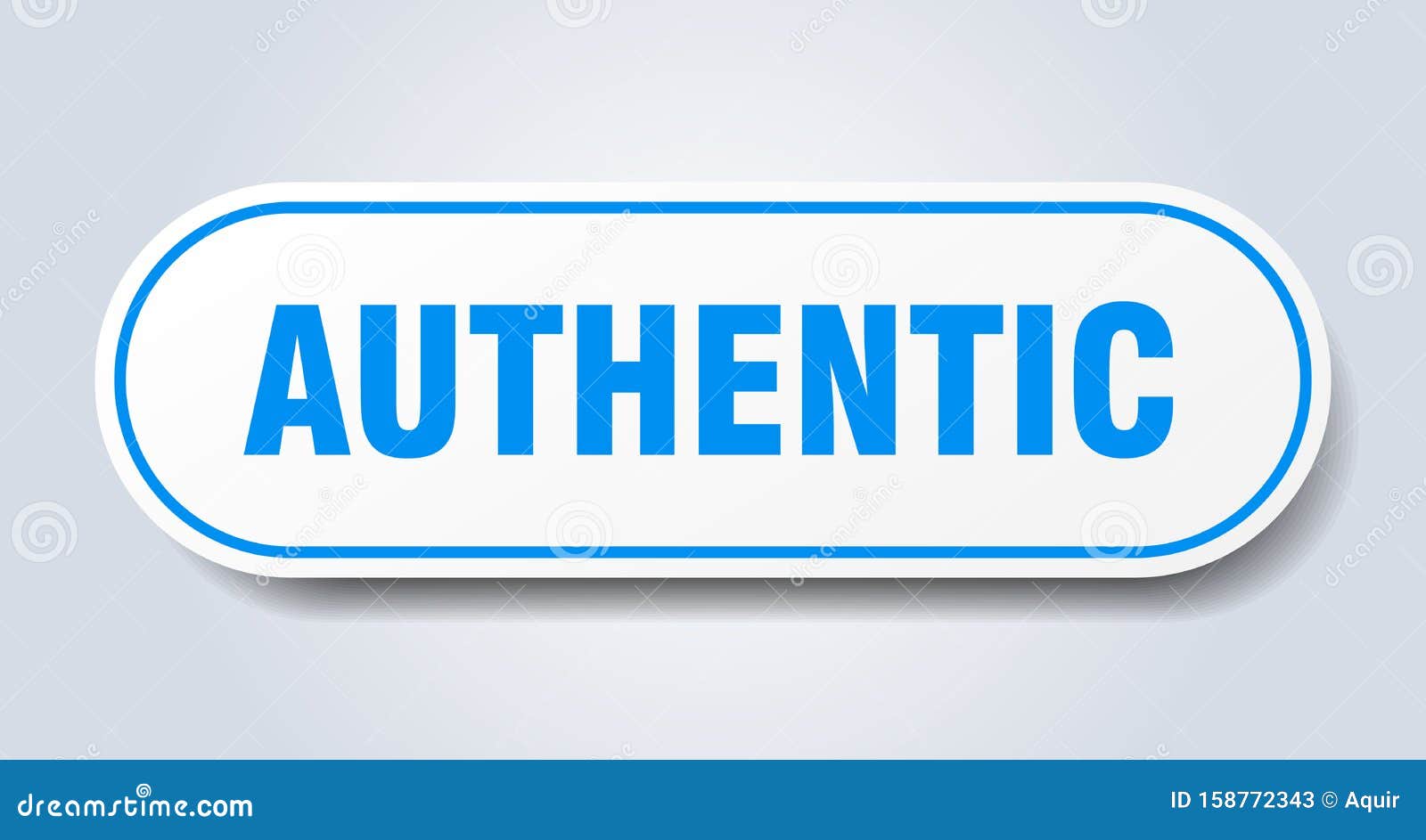 Authentic sticker. stock vector. Illustration of badge - 158772343