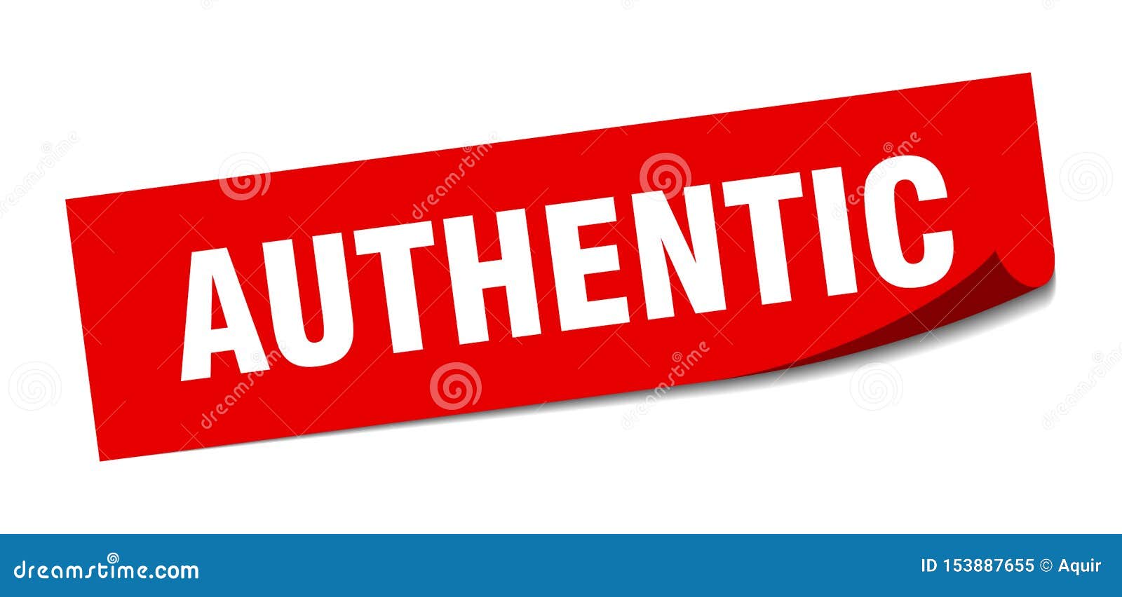 Authentic sticker. stock vector. Illustration of authentic - 153887655