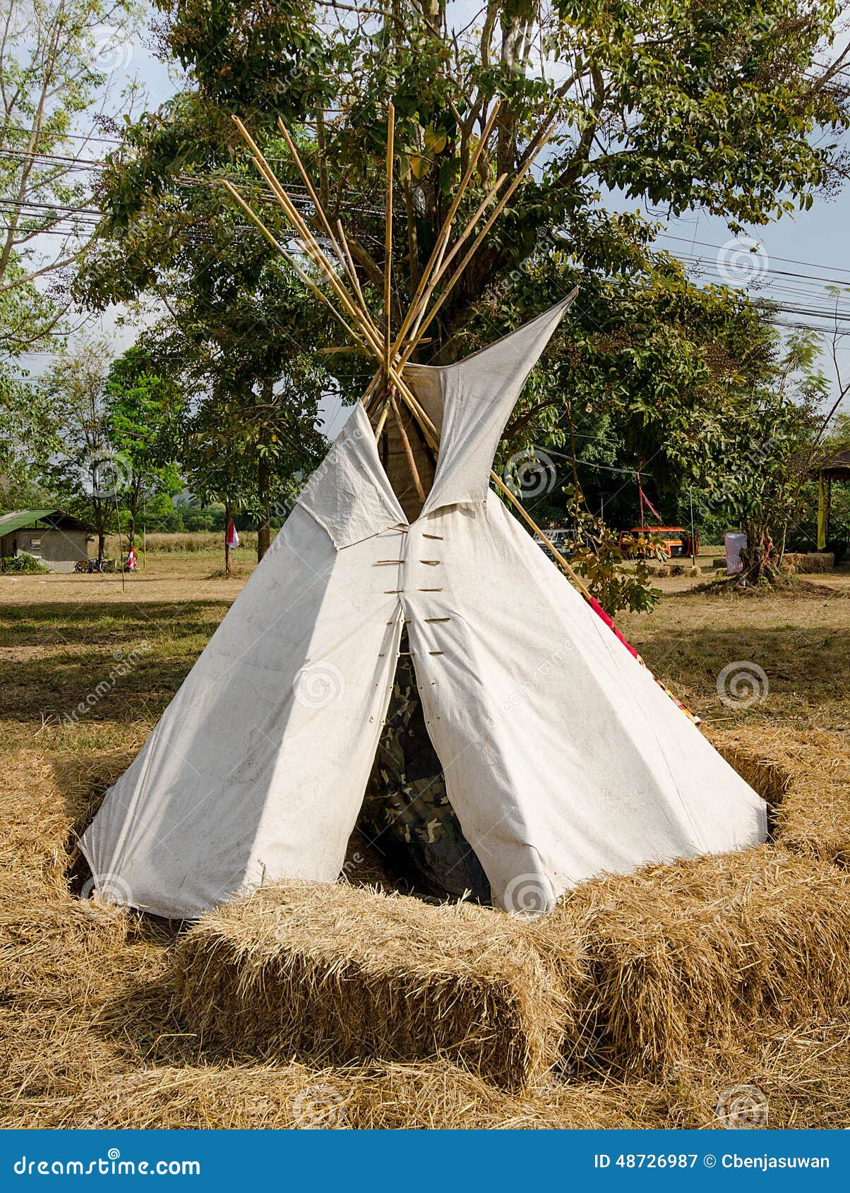 Authentic Tepee of Native of Indian Stock Image - Image of america ...