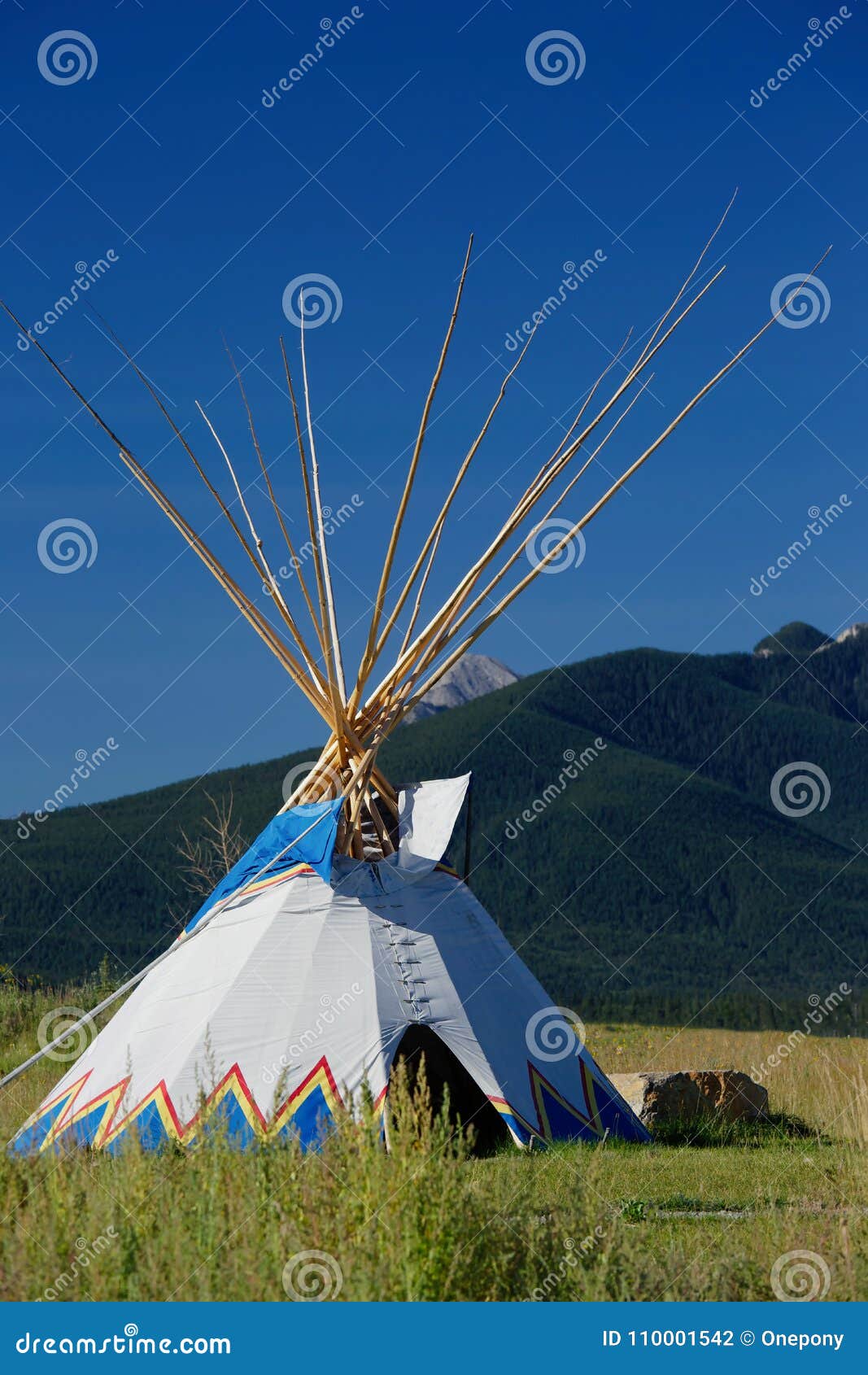 Tepee on America`s Western Plains Stock Photo - Image of lodging ...