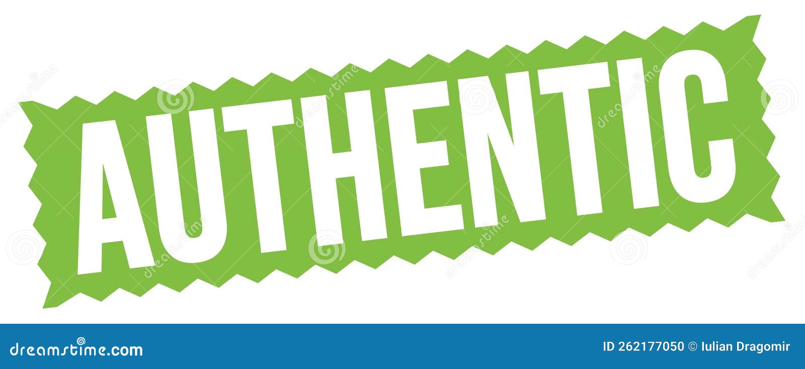 AUTHENTIC Text Written on Green Stamp Sign Stock Illustration ...