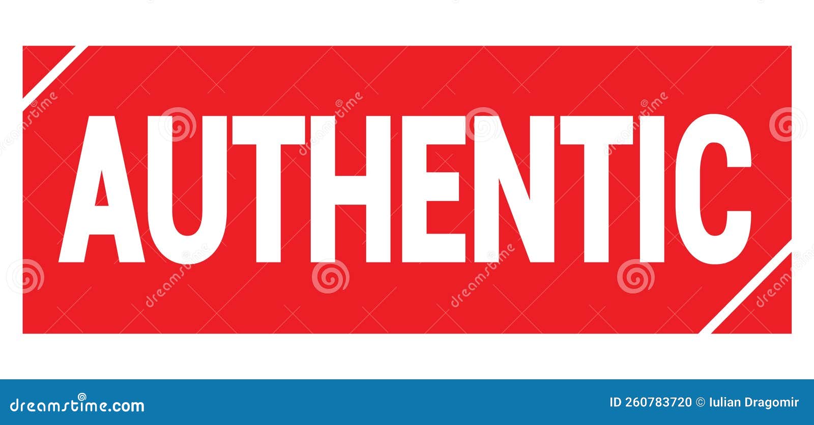 AUTHENTIC Text Written on Red Stamp Sign Stock Illustration ...