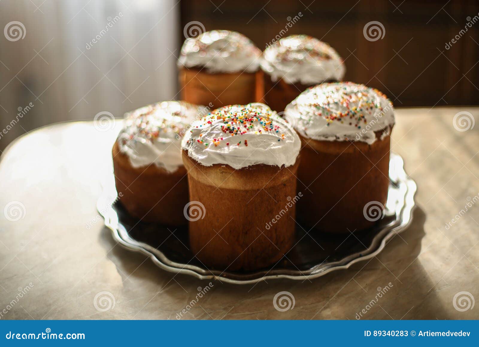 Authentic Traditional Russian Orthodox Easter Bread the Kulich or Pasha ...