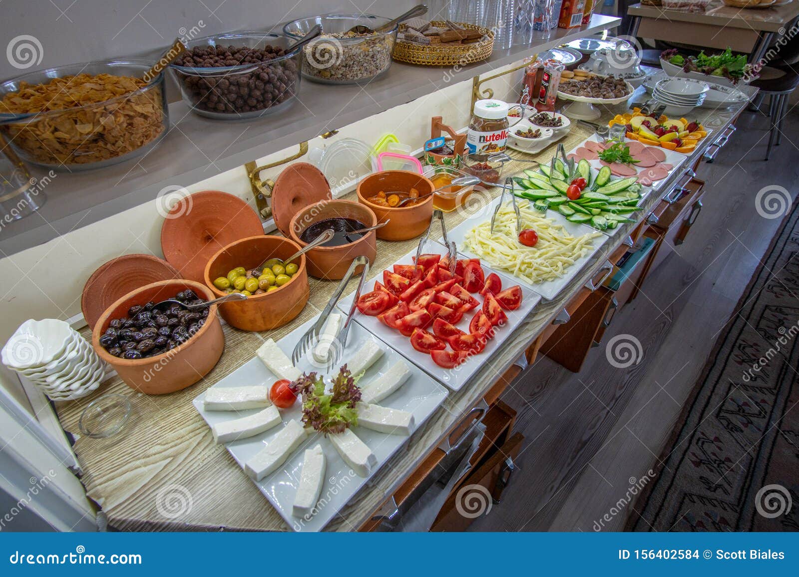Authentic Turkish Breakfast Spread Editorial Stock Image - Image of ...