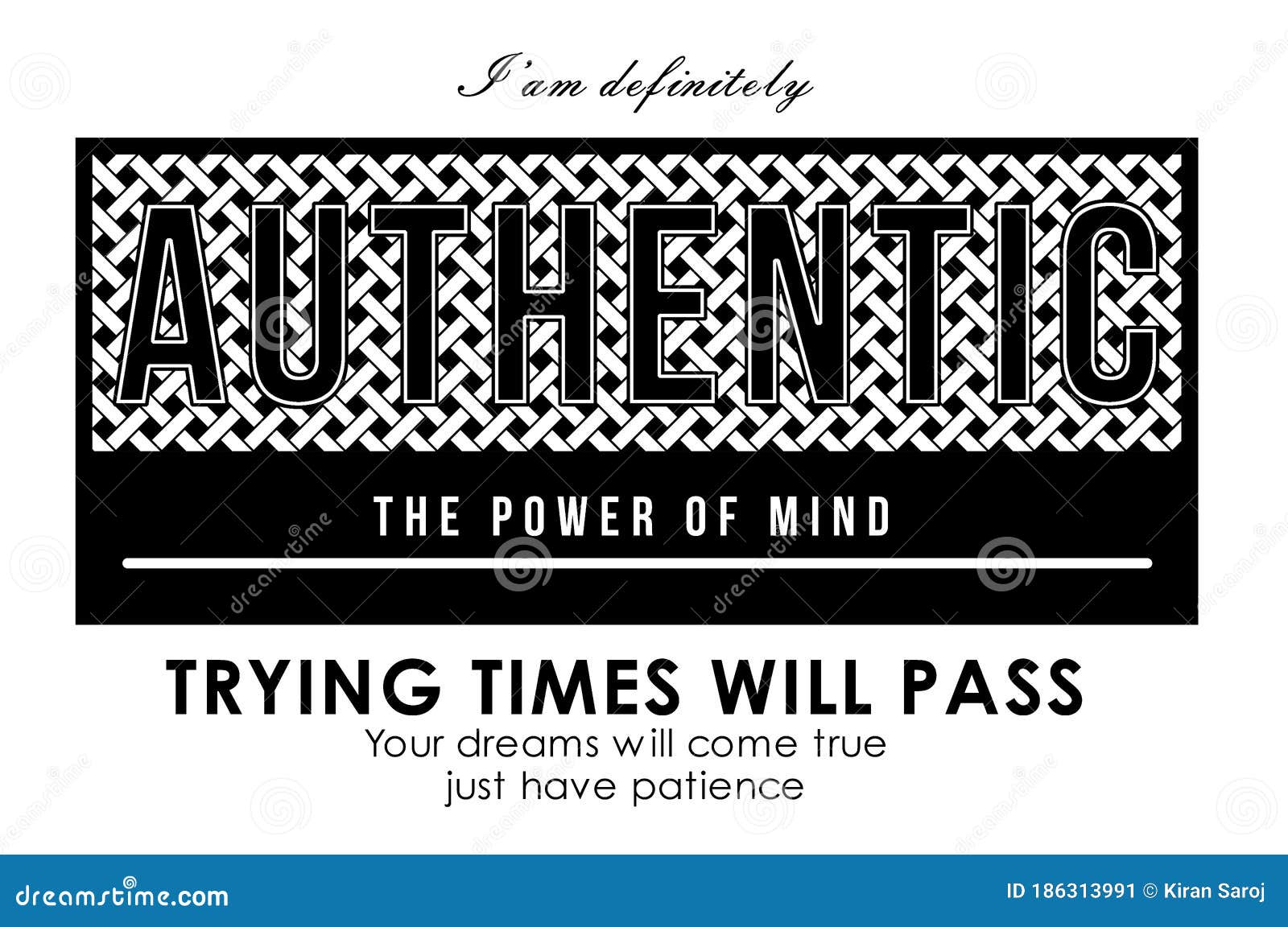 Authentic Typography Design for Tee Shirt Stock Illustration ...