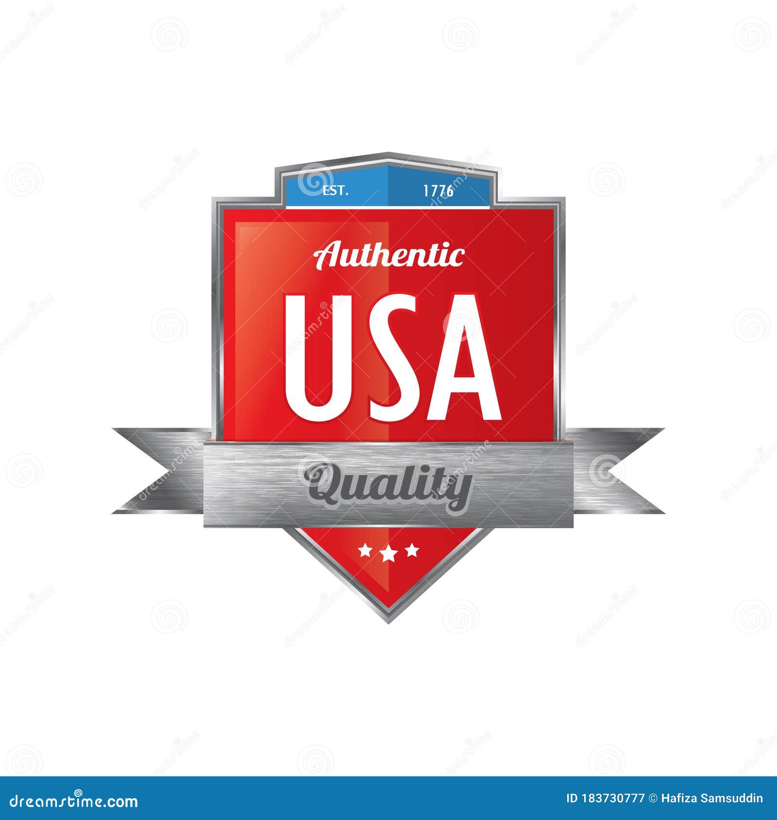 Authentic Usa Banner. Vector Illustration Decorative Background Design ...