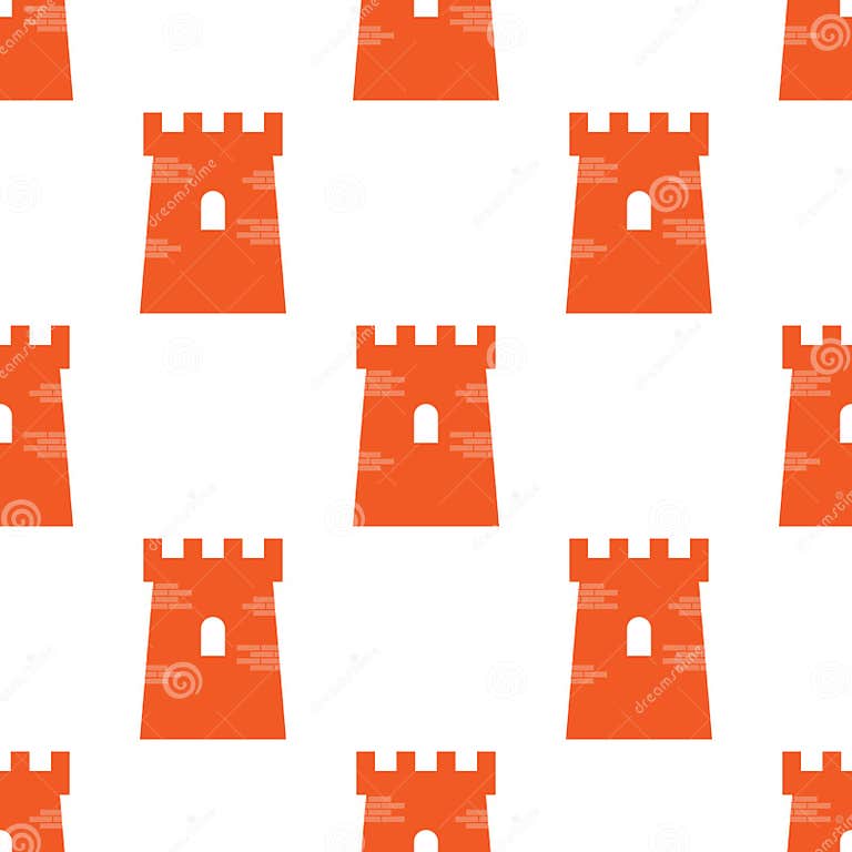 Authentic Victorian Castle Tower Symbol in Seamless Repeat for Any Use ...