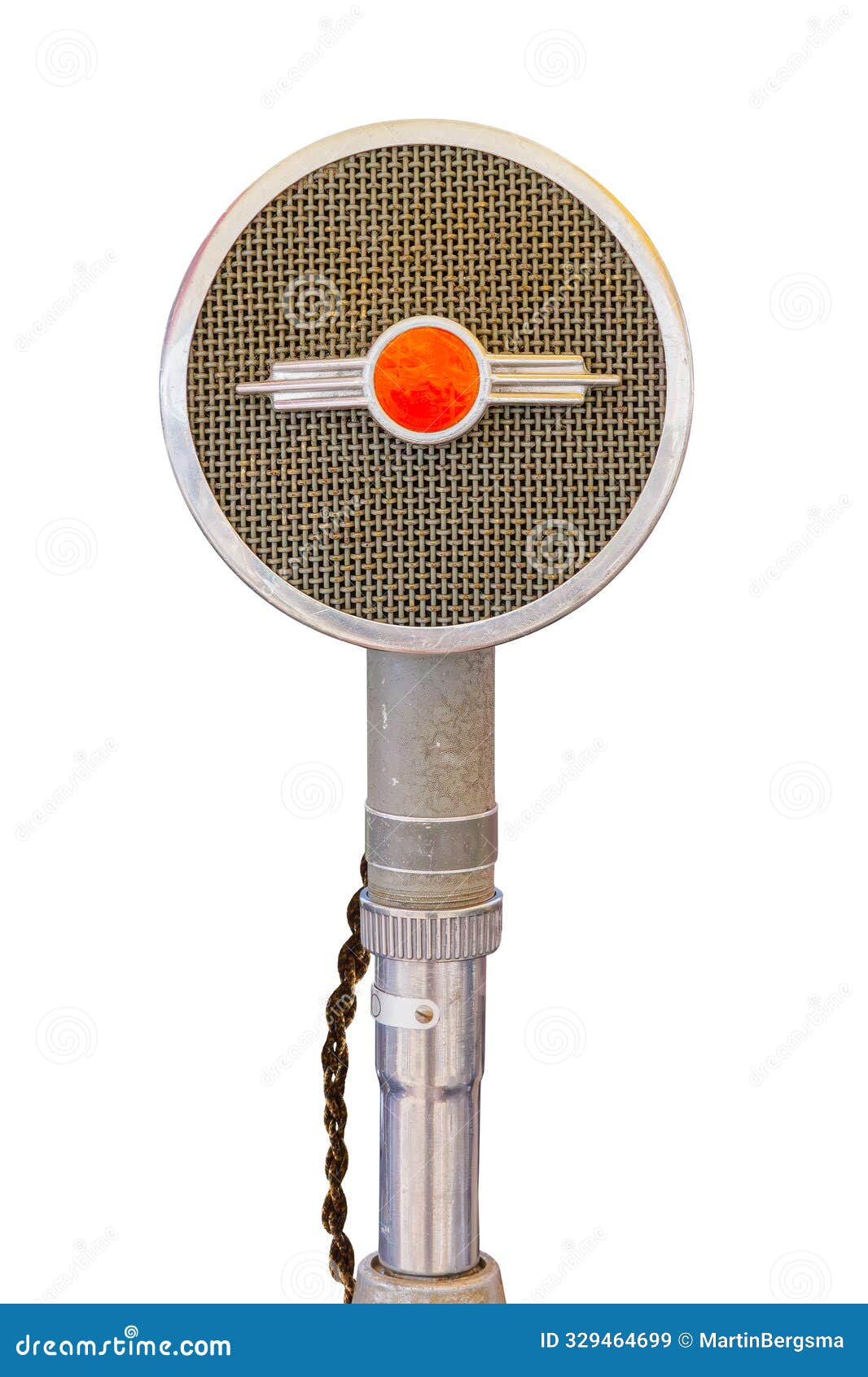 Authentic Vintage Audio Microphone on Stand Stock Image - Image of ...