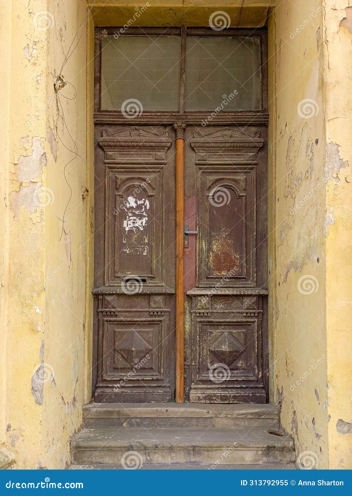 Authentic Wooden Front Door of an Old German House Stock Image - Image ...