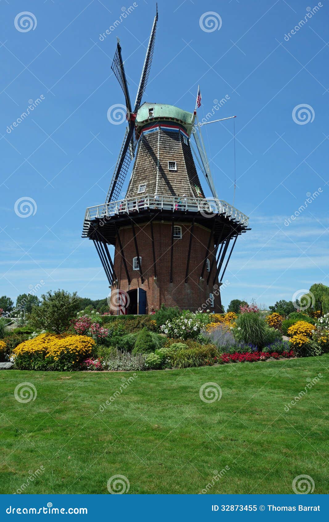 Authentic working windmill stock image. Image of restored - 32873455