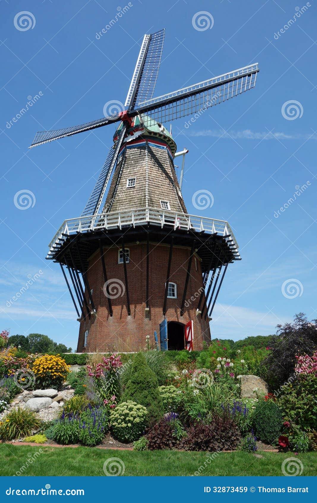 Authentic working windmill stock image. Image of festive - 32873459