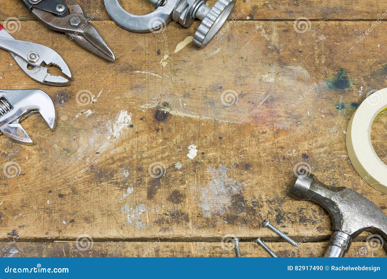 Bench On The Background Of A Clearing With A River Royalty-Free Stock ...