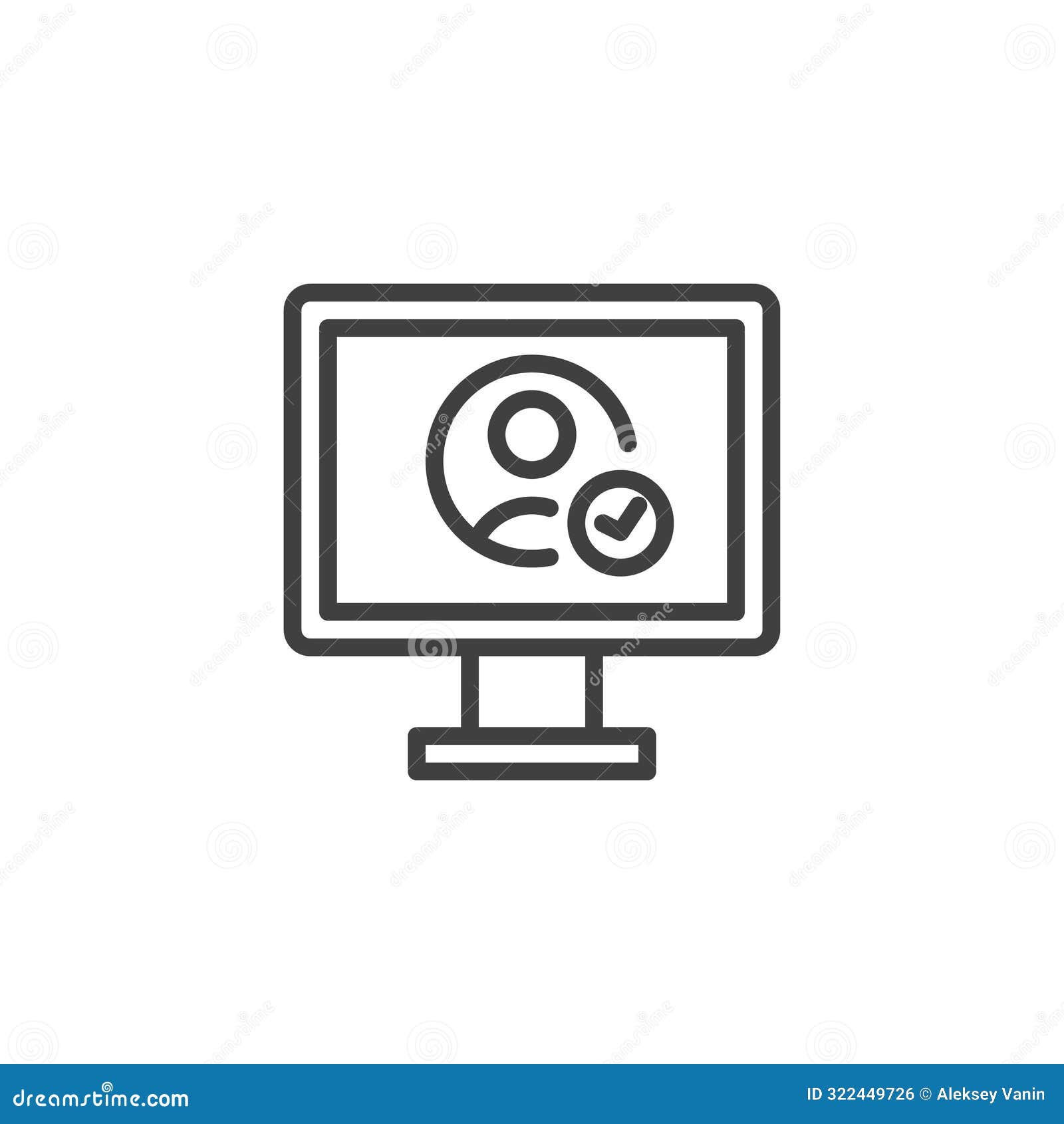 Authenticated Session Line Icon Stock Illustration - Illustration of ...