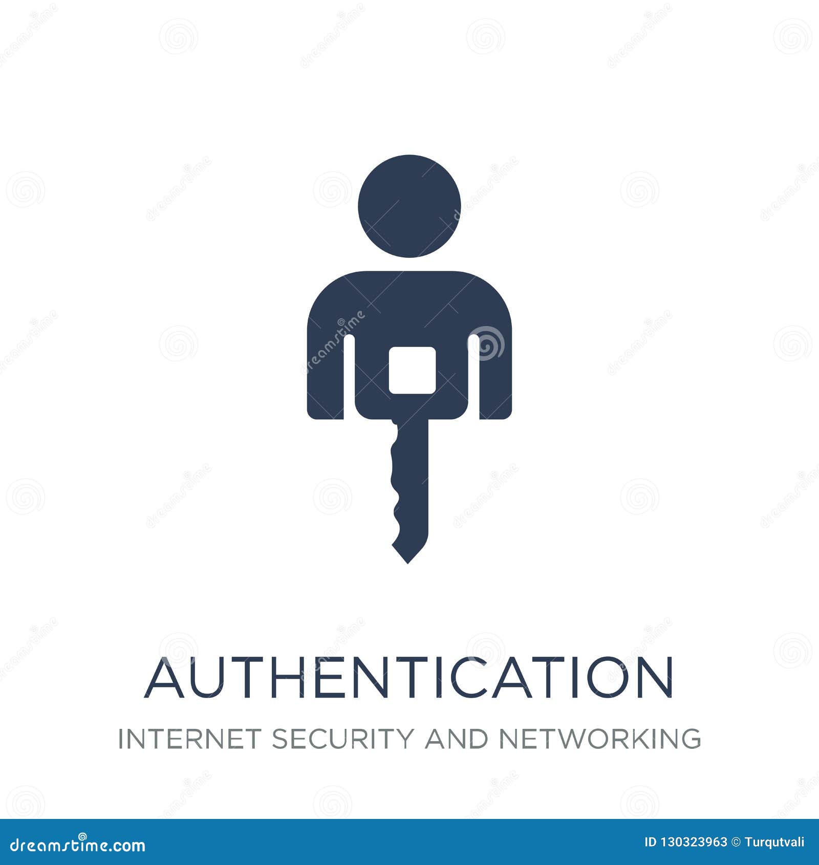 Authentication Icon. Trendy Flat Vector Authentication Icon on W Stock ...
