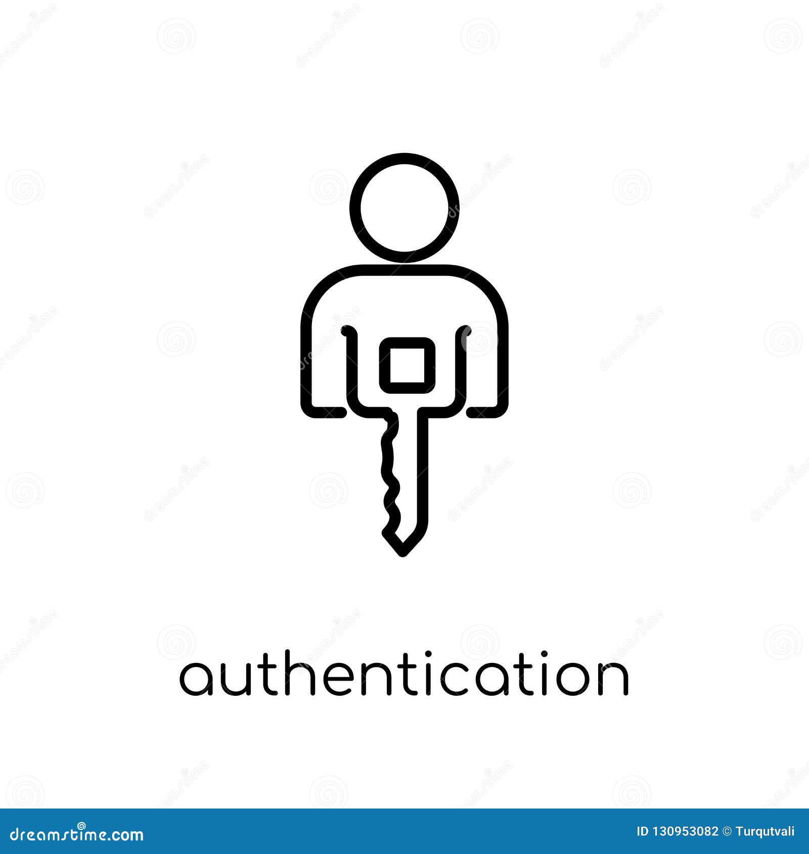 Authentication Icon. Trendy Modern Flat Linear Vector Authentication ...