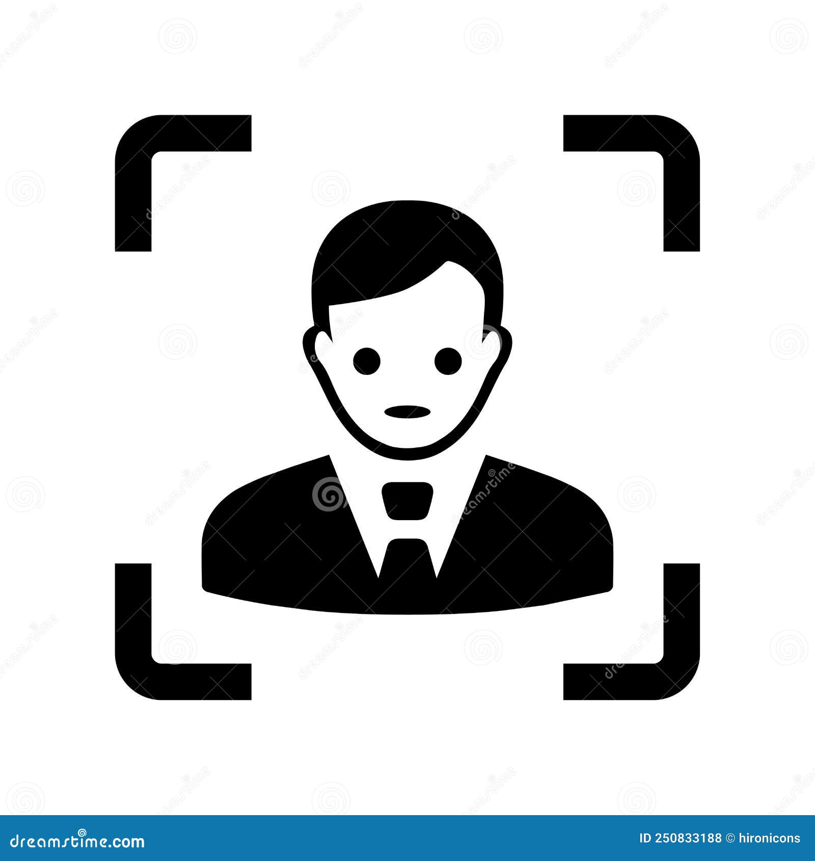 Authentication, Recognition, Scan, Scanning Icon. Black Vector Graphics ...