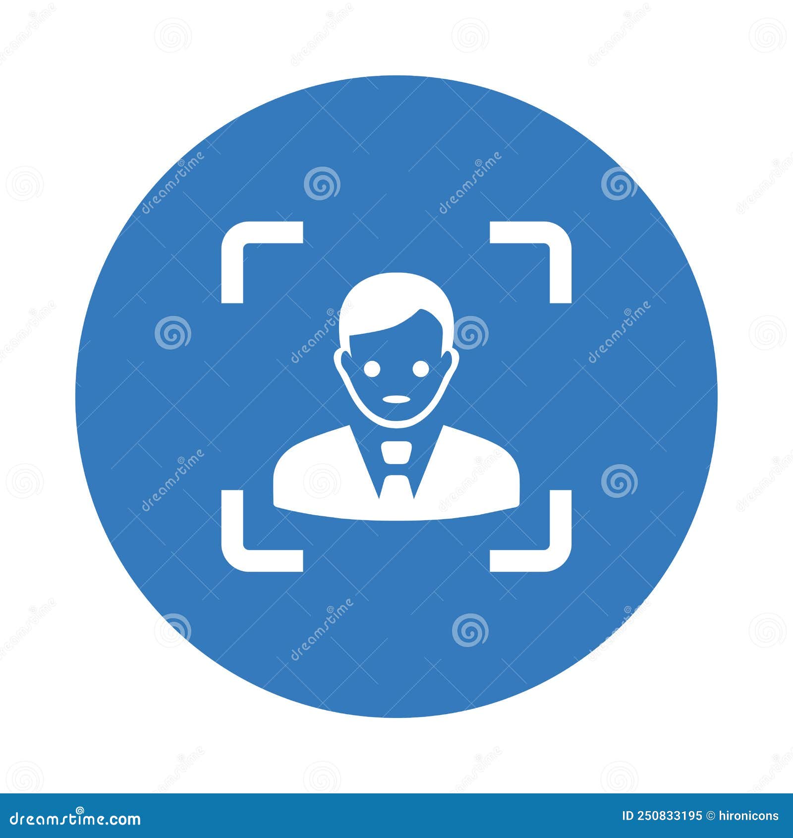 Authentication, Recognition, Scan, Scanning Icon. Blue Color Design ...