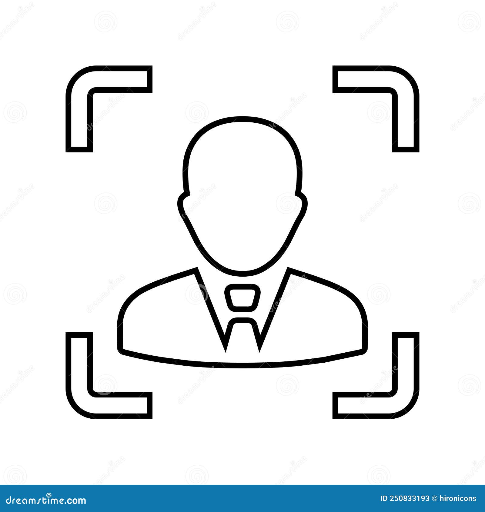 Authentication, Recognition, Scan, Scanning Outline Icon. Line Art ...