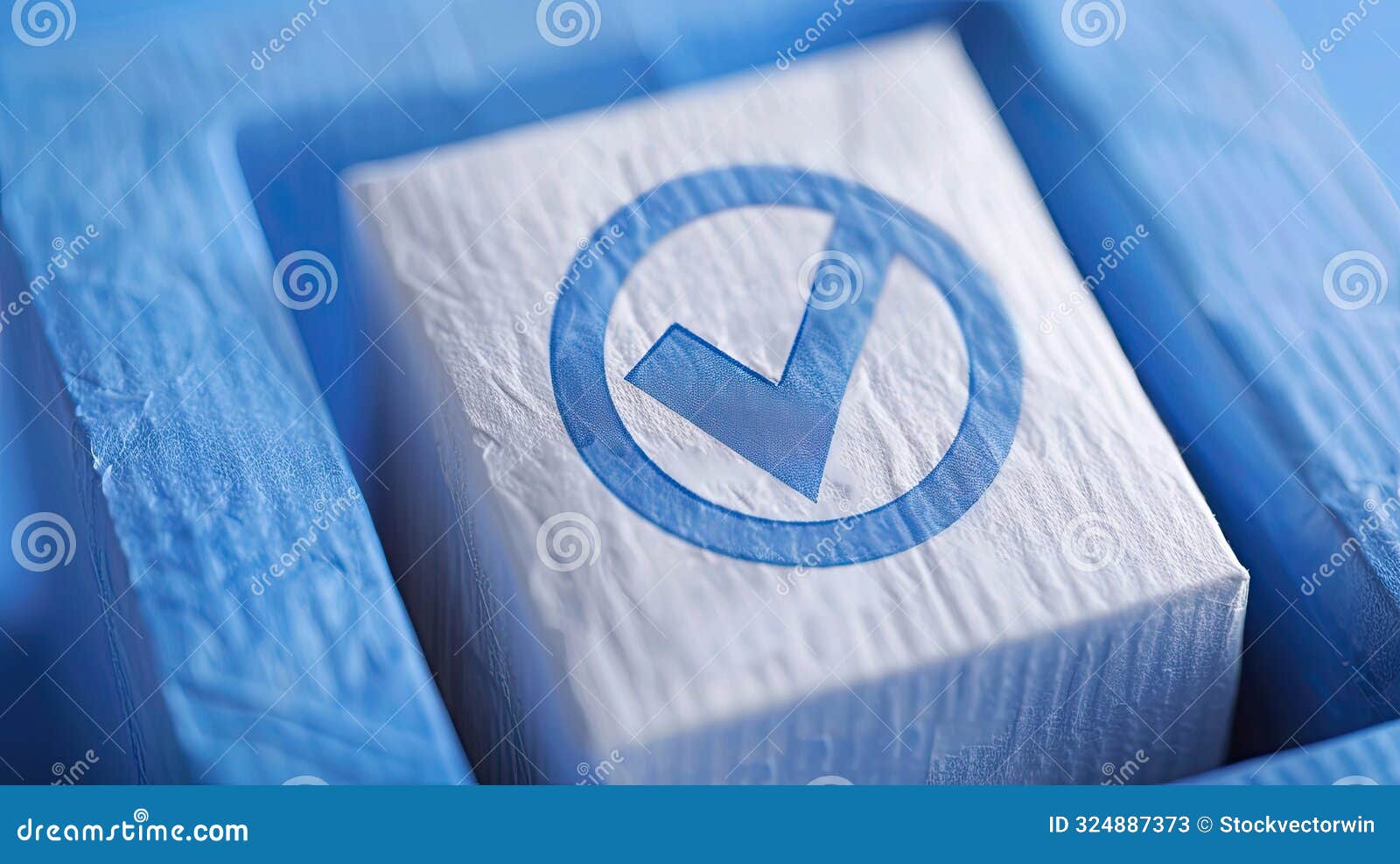 Authenticity Blue Check Mark Stock Illustration - Illustration of ...
