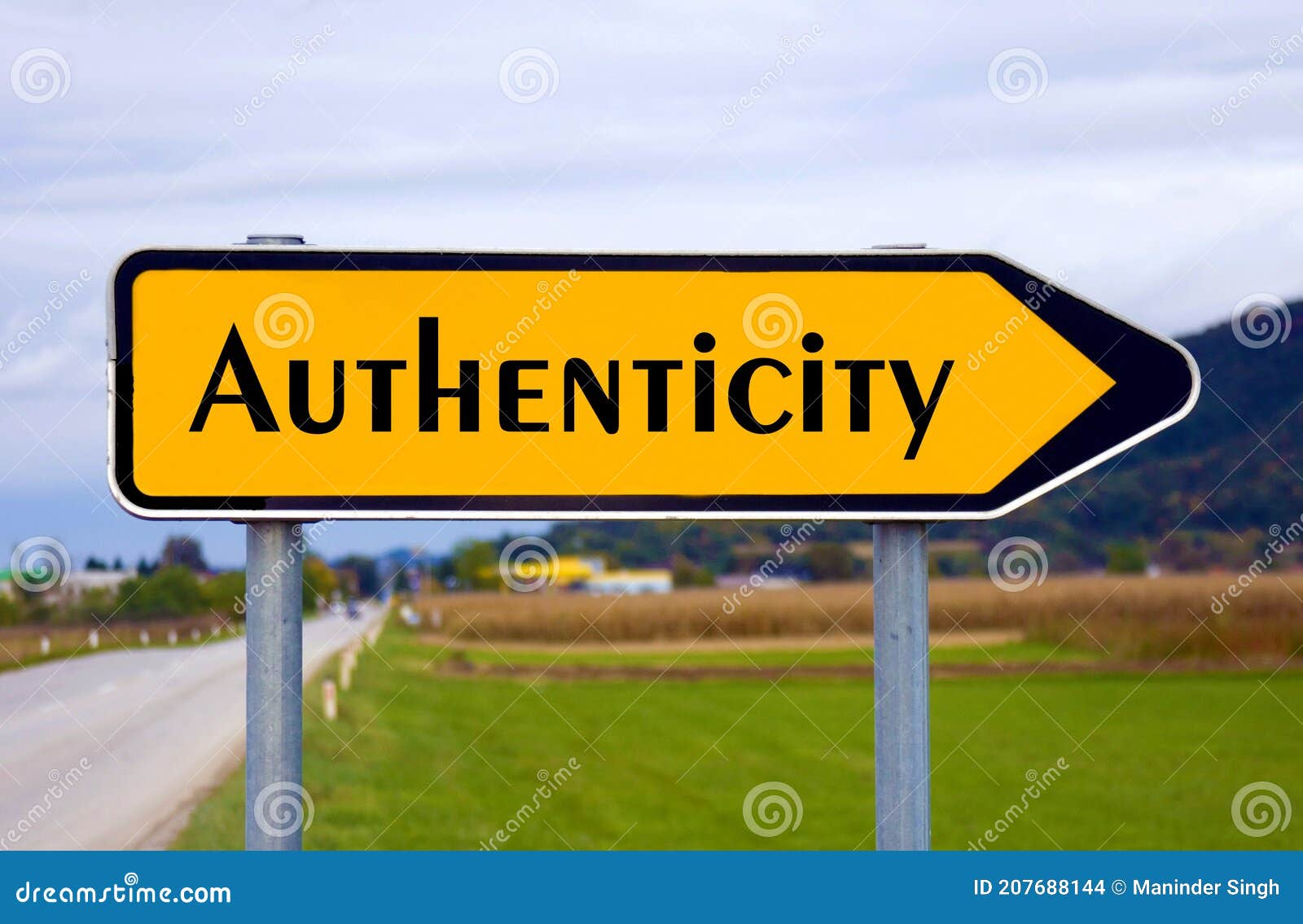 Authenticity signboard. stock photo. Image of commercial - 207688144