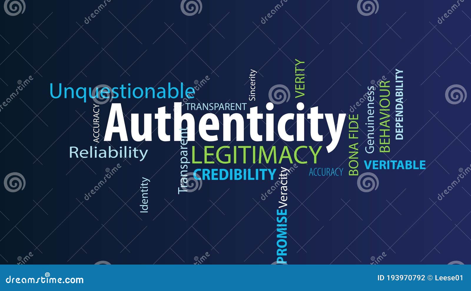 Animated Authenticity Word Cloud on a Blue Background Stock Footage ...
