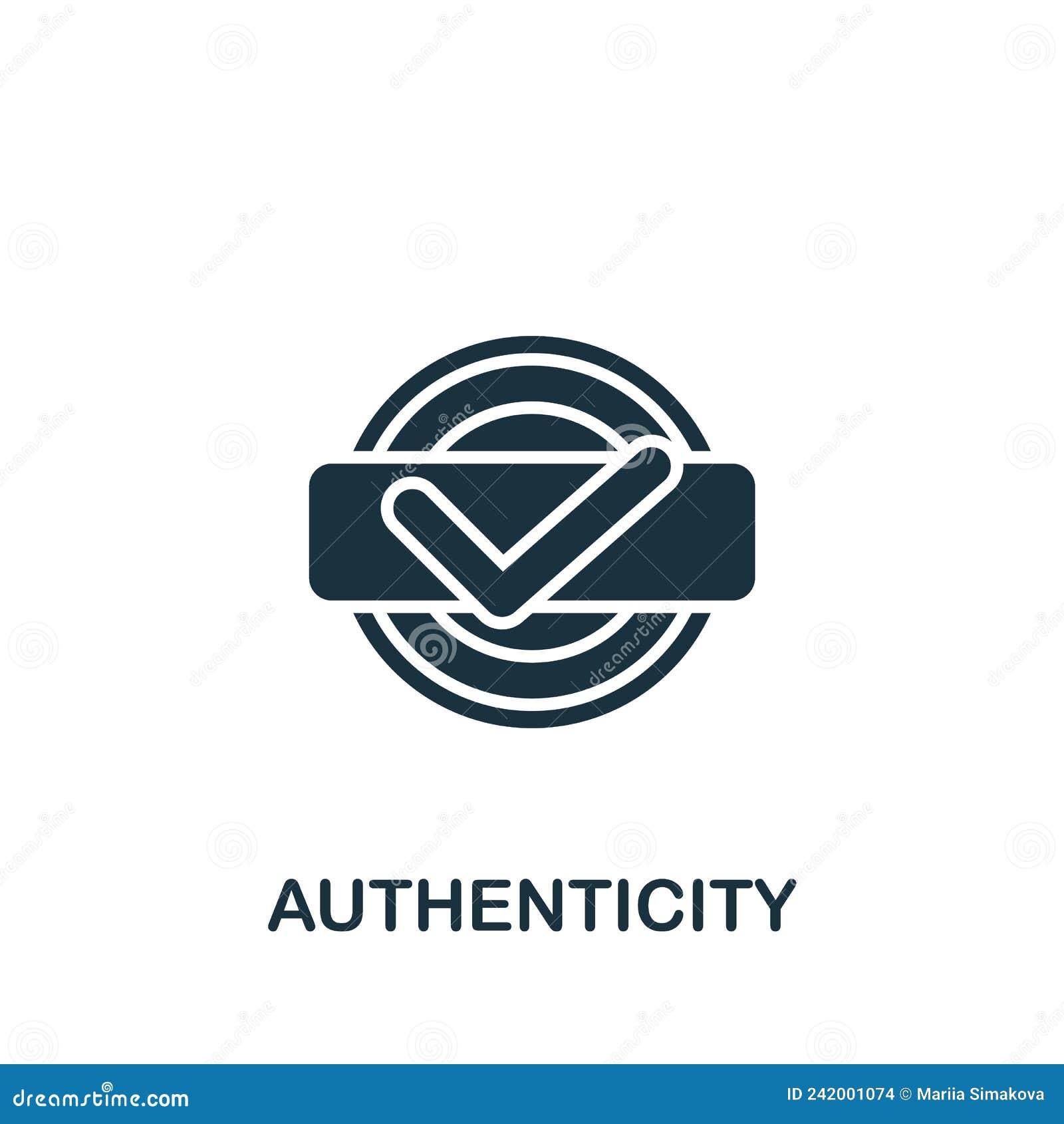 Authnticity Icon. Monochrome Simple Icon for Templates, Web Design and ...