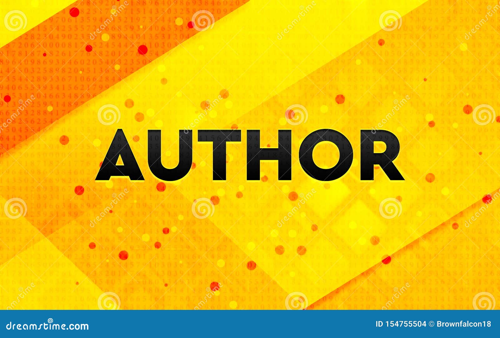 Author Abstract Digital Banner Yellow Background Stock Illustration ...