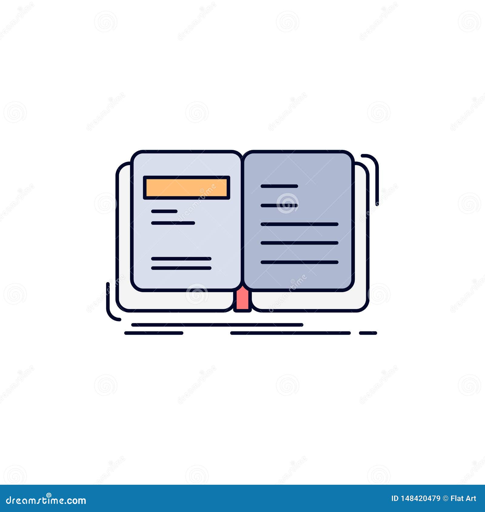 Author, Book, Open, Story, Storytelling Flat Color Icon Vector Stock ...