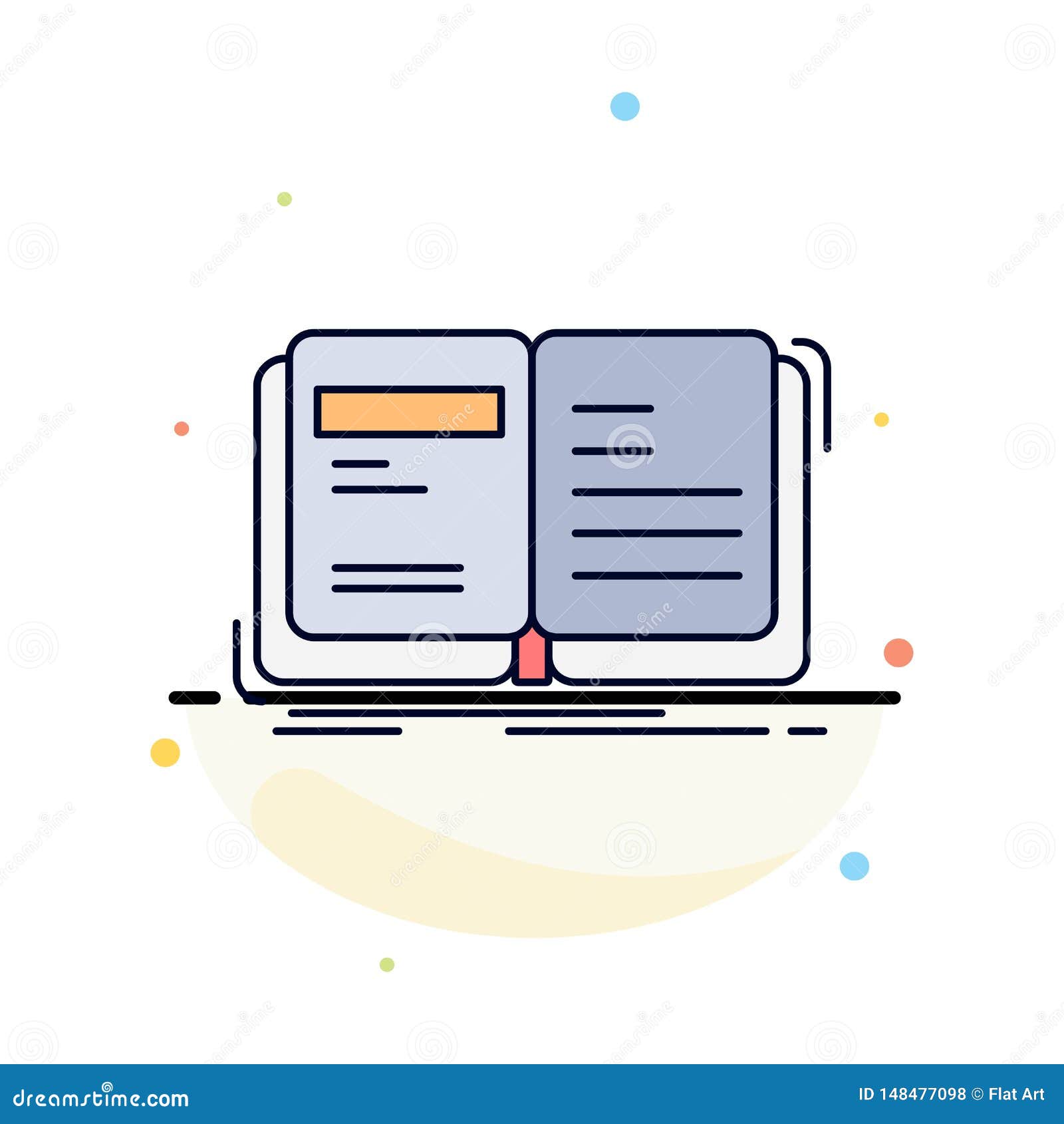 Author, Book, Open, Story, Storytelling Flat Color Icon Vector Stock ...