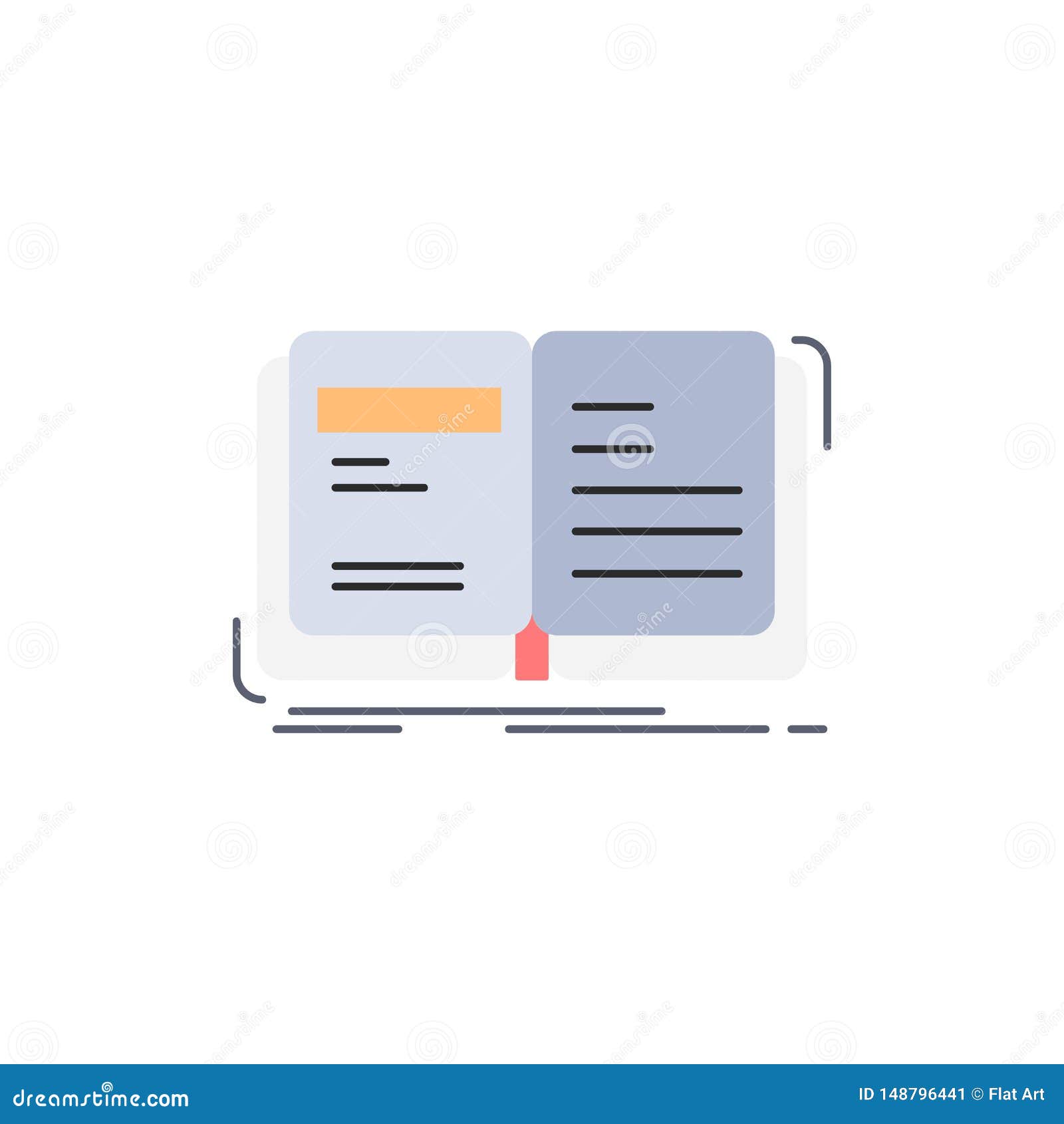 Author, Book, Open, Story, Storytelling Flat Color Icon Vector Stock ...