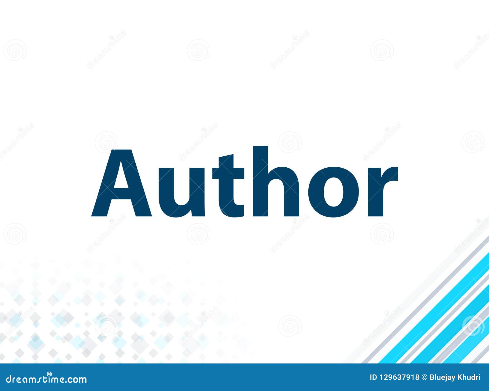 Author Modern Flat Design Blue Abstract Background Stock Illustration ...