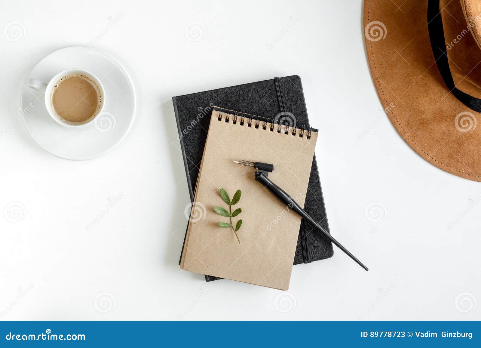 Author Office in Writer Concept on Desk Background Top View Stock Image ...