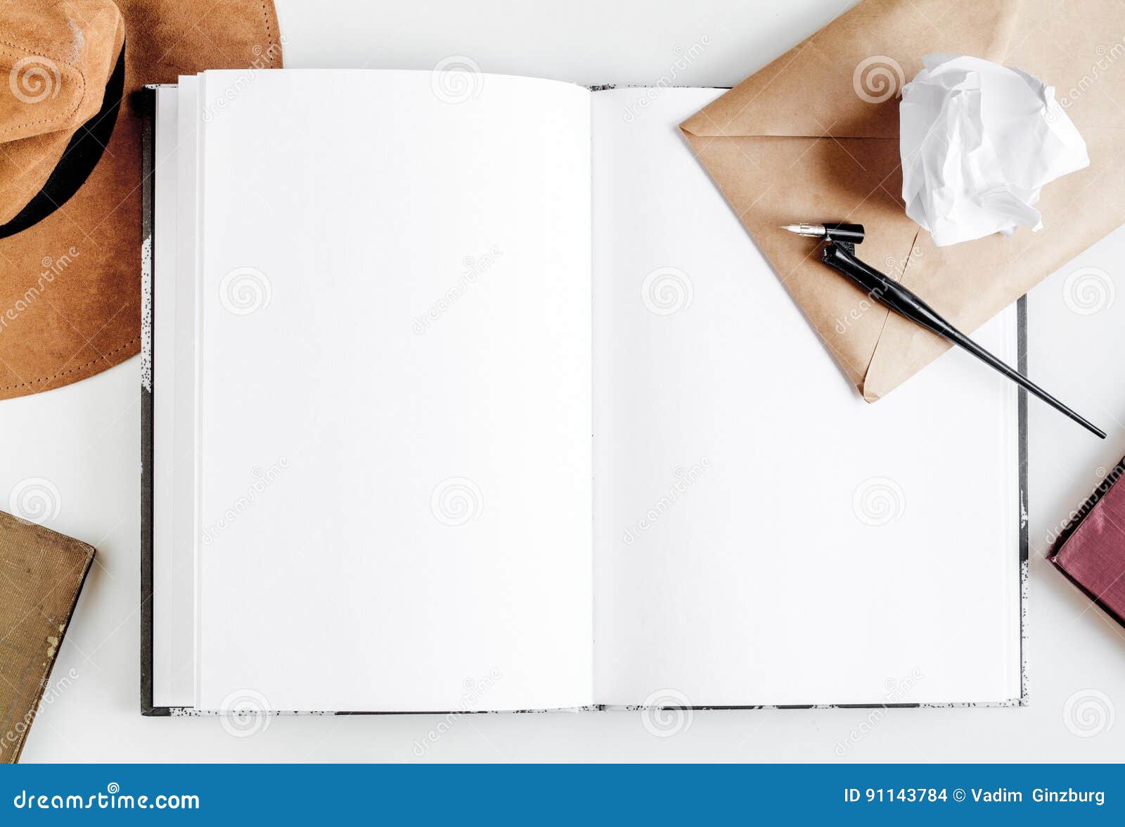 Author Office In Writer Concept On Desk Background Top View Royalty ...