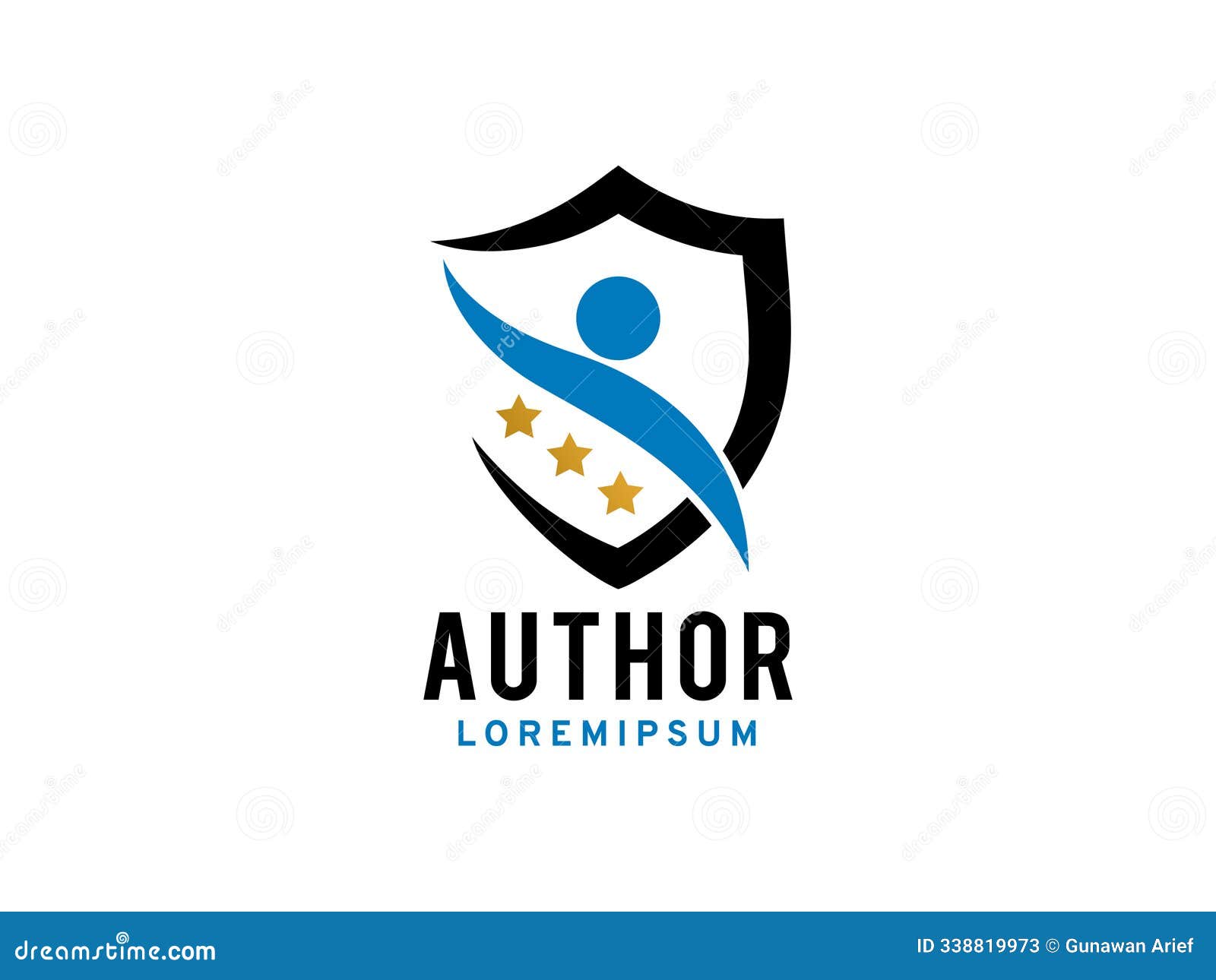 Author and Shield Logo Symbol or Icon Template Stock Vector ...