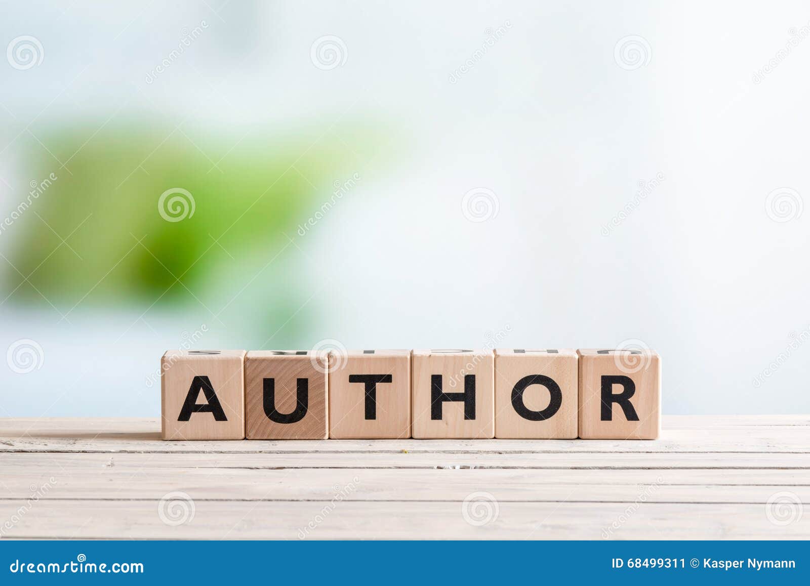 Author Sign on a Wooden Desk Stock Image - Image of journalist, message ...