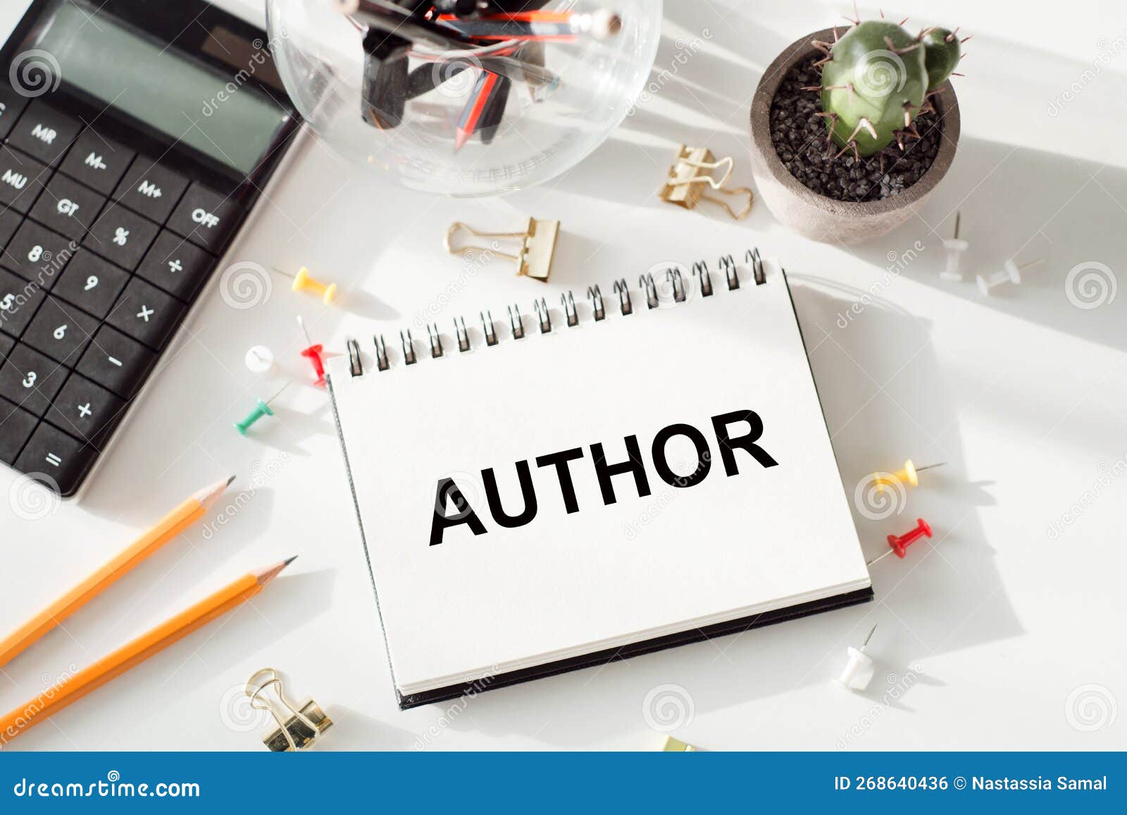 Author Word Write on Notepad in Office Table Stock Photo - Image of ...